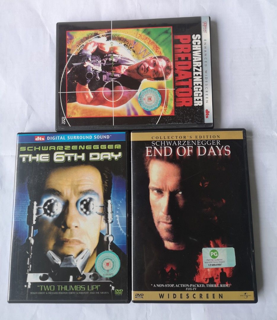 Arnold Schwarzenegger DVD Movie Collection 1, Hobbies & Toys, Music ...