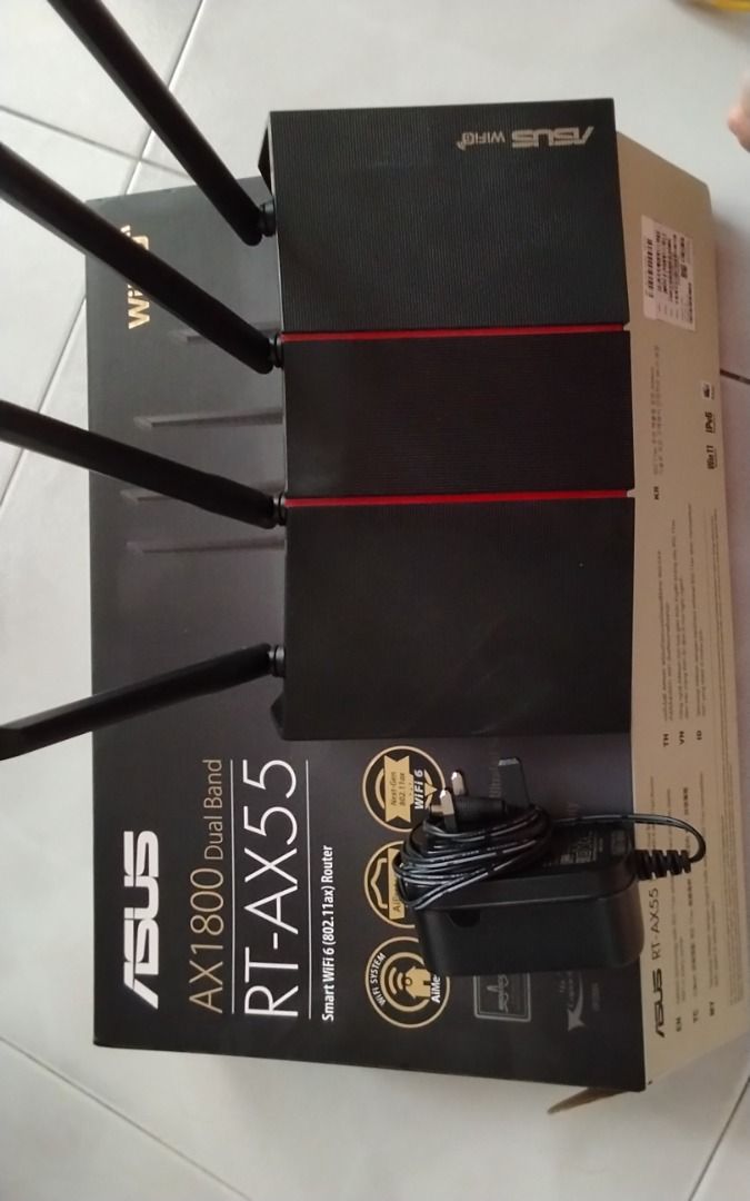 ASUS AX1800 Dual Band RT-AX55 Router, Computers & Tech, Parts ...