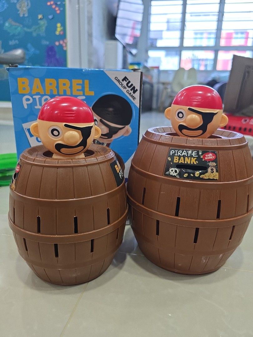 Barrel Pirate Bank Fun Group Game, Hobbies & Toys, Toys & Games on ...