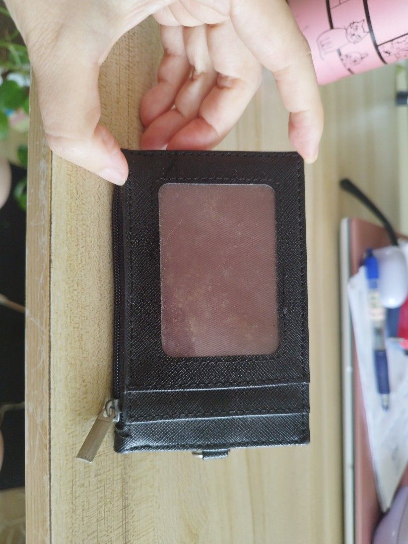 Black Cardholder with ID Window, Men's Fashion, Watches & Accessories ...