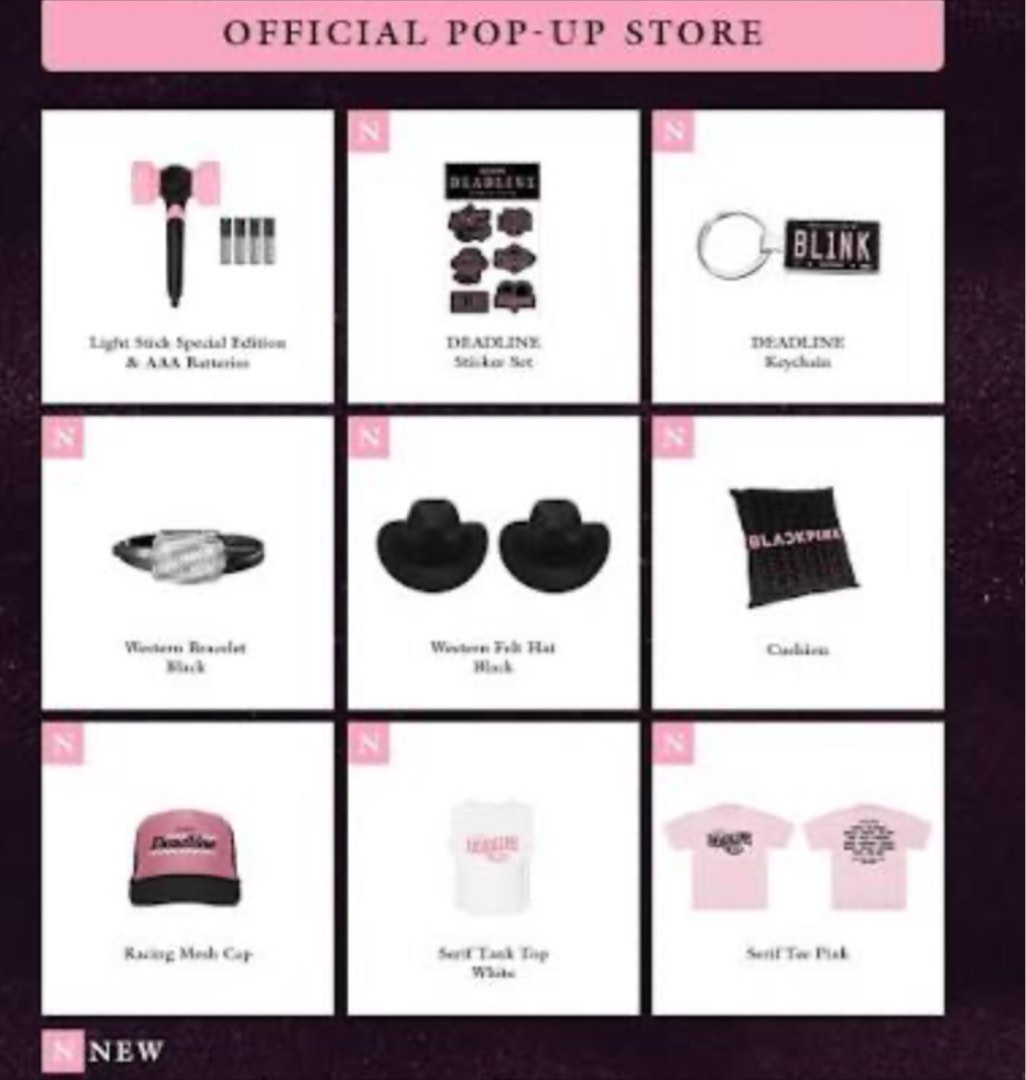 BLACKPINK Official online Pop-Up Store Merchandise, Hobbies & Toys ...