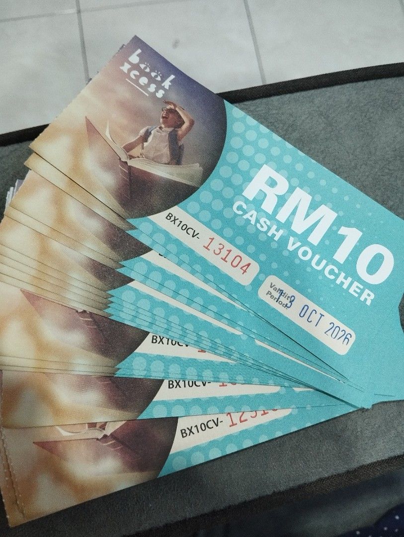 BookXcess RM200 Cash Voucher, Tickets & Vouchers, Vouchers on Carousell