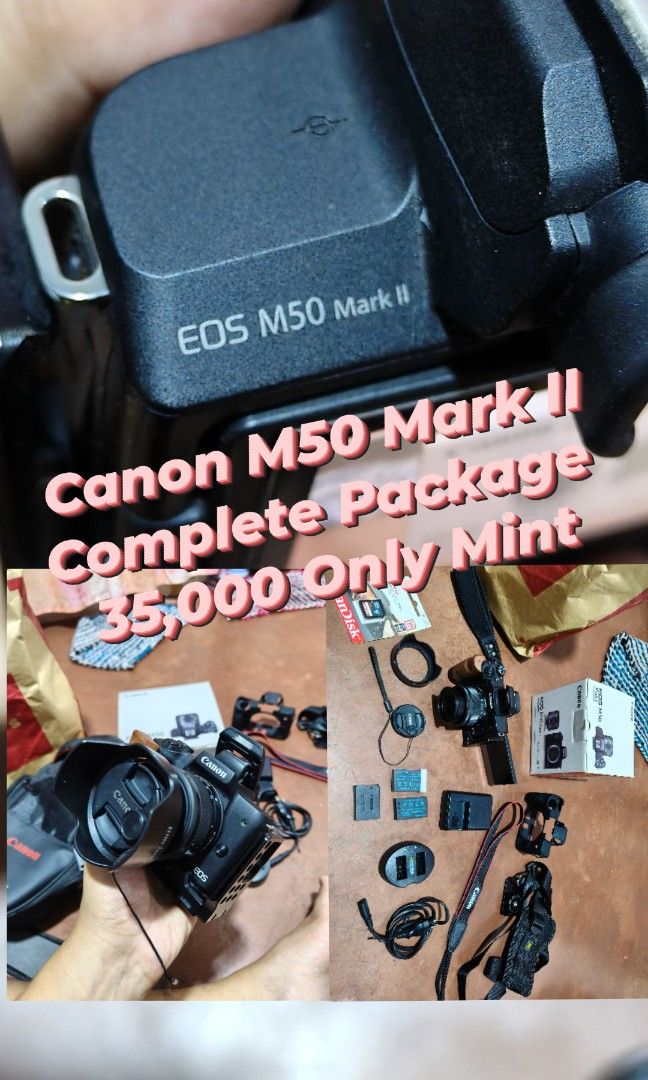 Canon M50 mark II Mirrorless 24MP Wifi Complete Package + Freebies ...