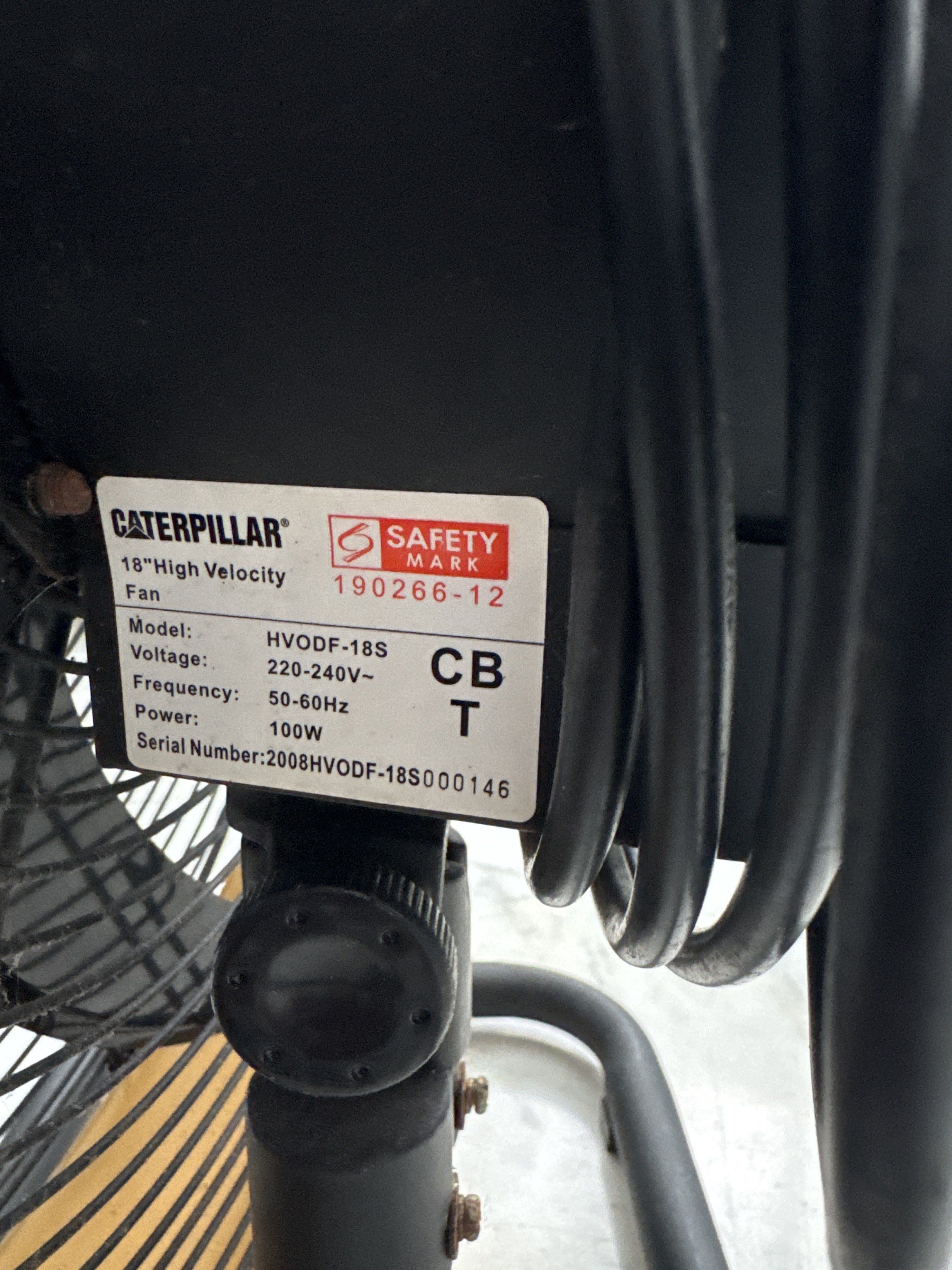 Caterpillar 18” Fan, Furniture & Home Living, Lighting & Fans, Fans on ...