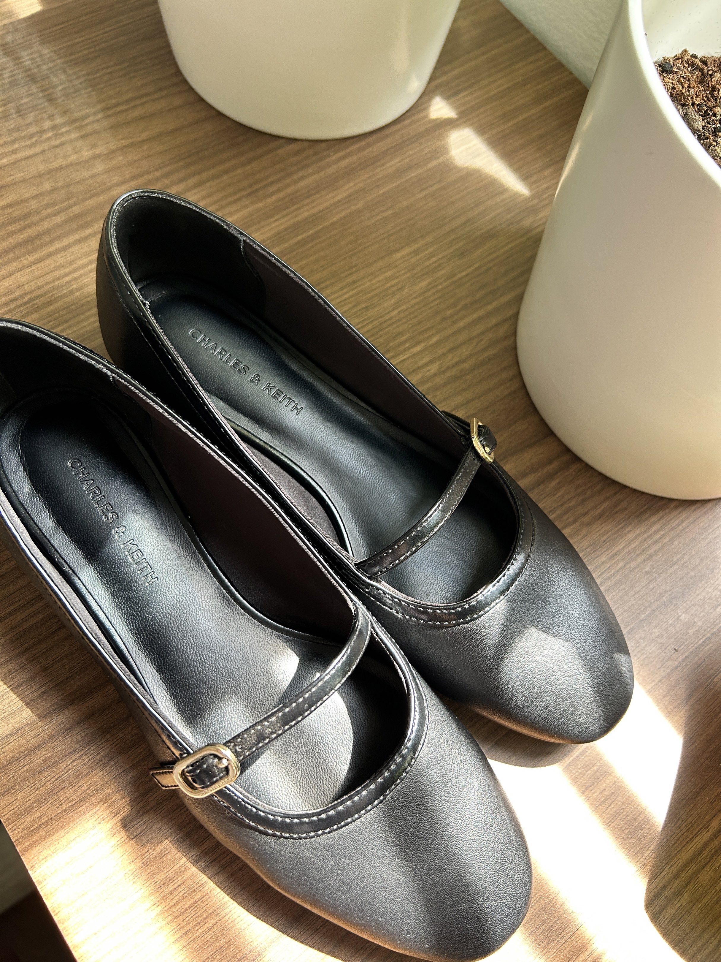 Charles & Keith Mary Jane Flats, Women's Fashion, Footwear, Flats on ...