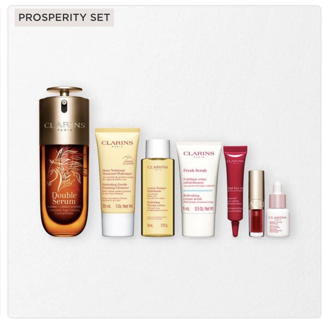 CLARINS Limited Edition Double Serum Set Prosperity, Beauty & Personal ...