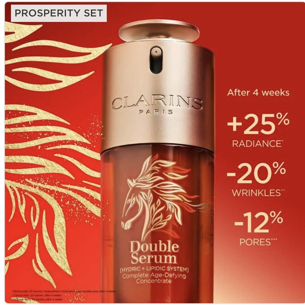 CLARINS Limited Edition Double Serum Set Prosperity, Beauty & Personal ...