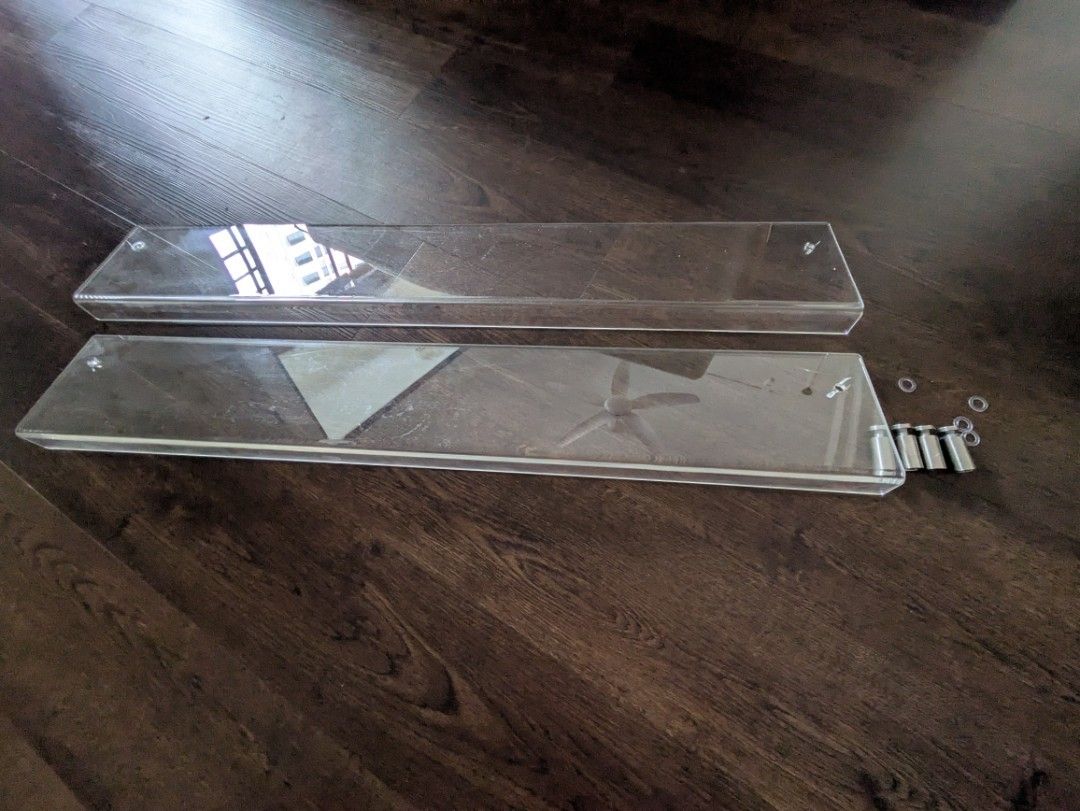 Clear Acrylic Magazine Holder Wall Mount Book Shelf Panel with Screws ...