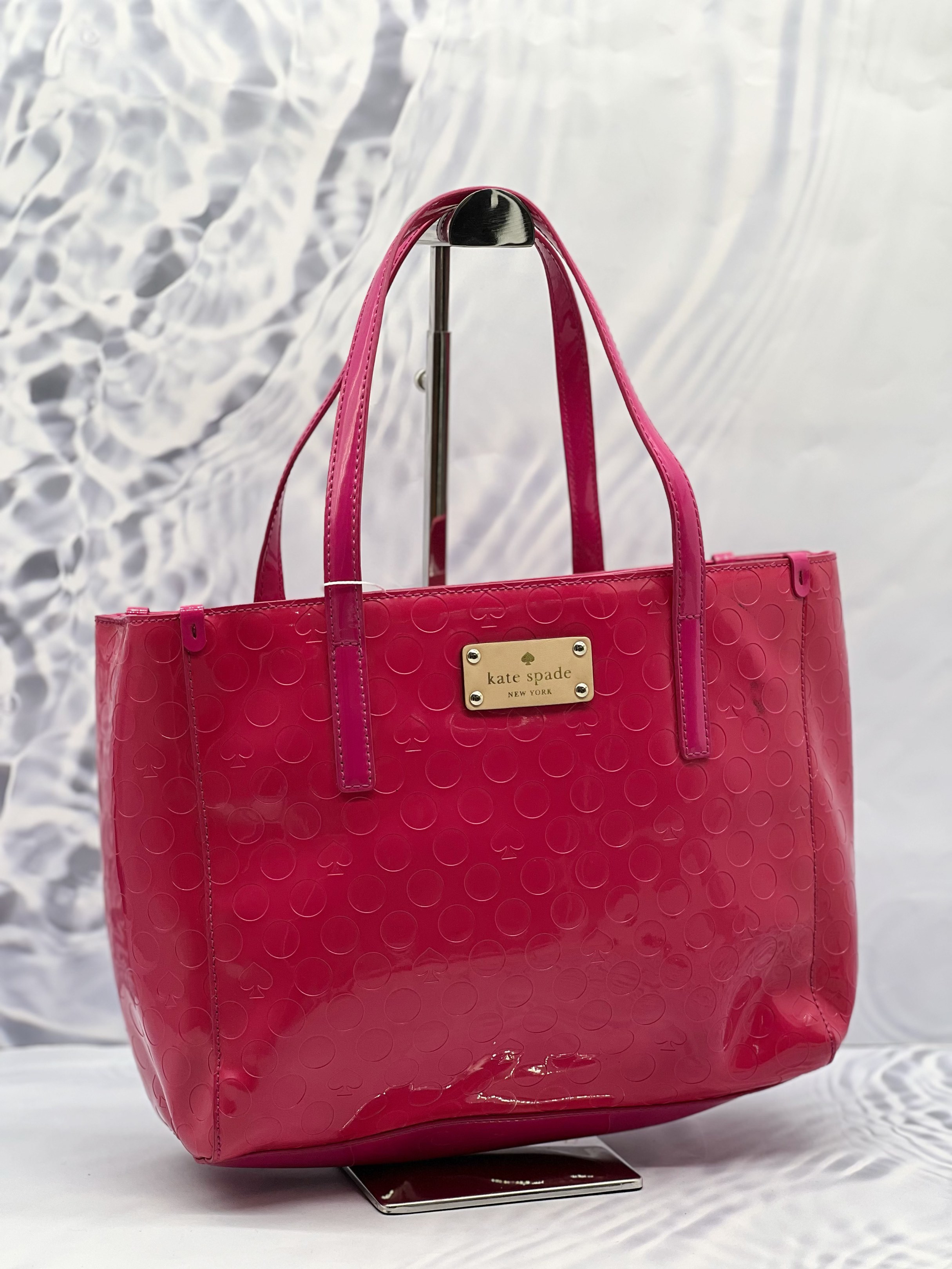 🌟CLEAR STOCK🌟 KATE SPADE NEW YORK TOTE BAG IN HOT PINK PATENT LEATHER ...