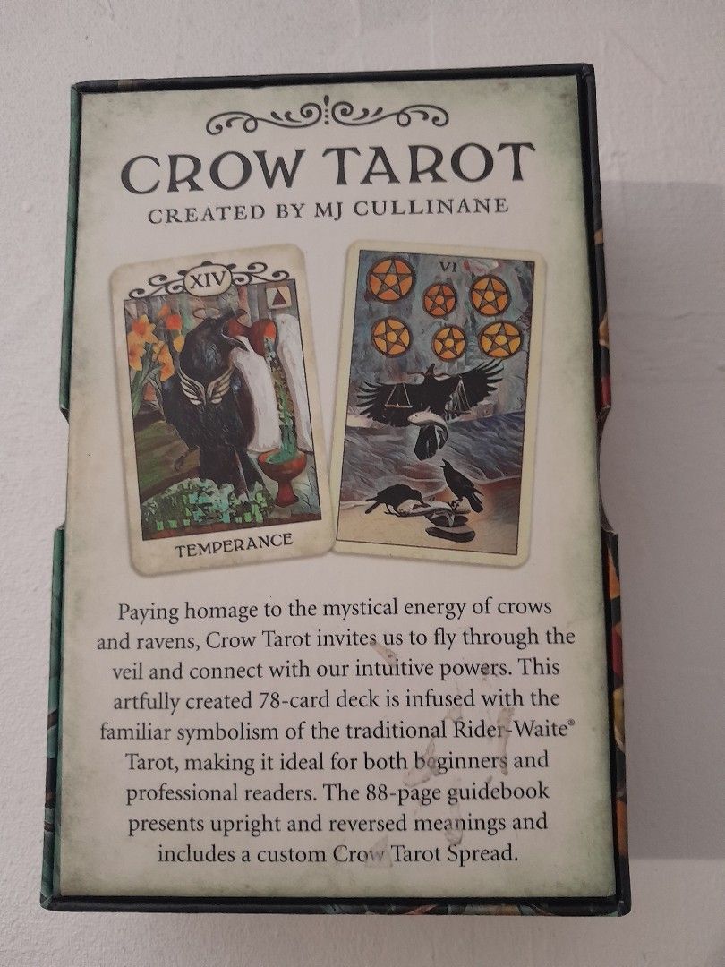 Crow Tarot Deck by MJ Cullinane, Hobbies & Toys, Toys & Games on Carousell