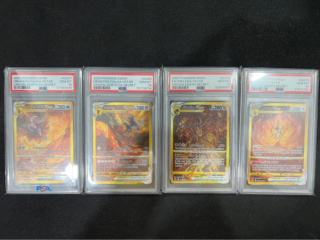 Crown Zenith Origin Form Palkia Vstar GG67 & Origin Form Dialga Vstar ...