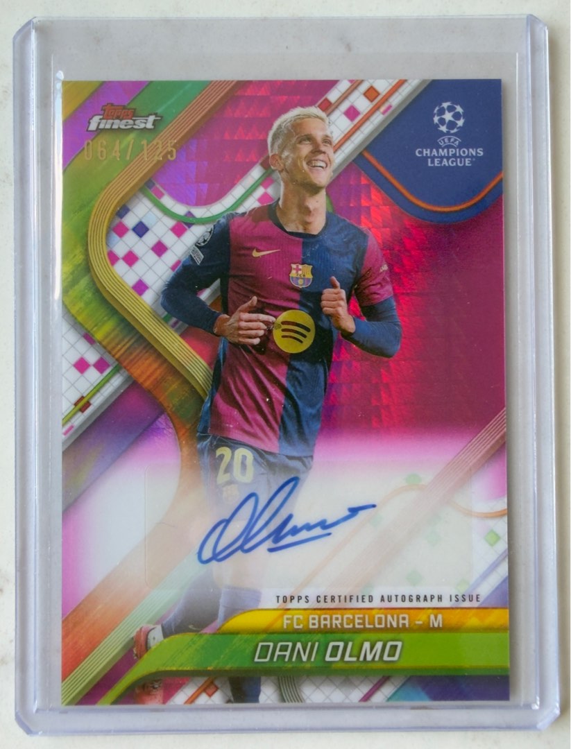 Dani Olmo / FC Barcelona Autograph Card #/125 - 24/25 Topps Finest UCC ...