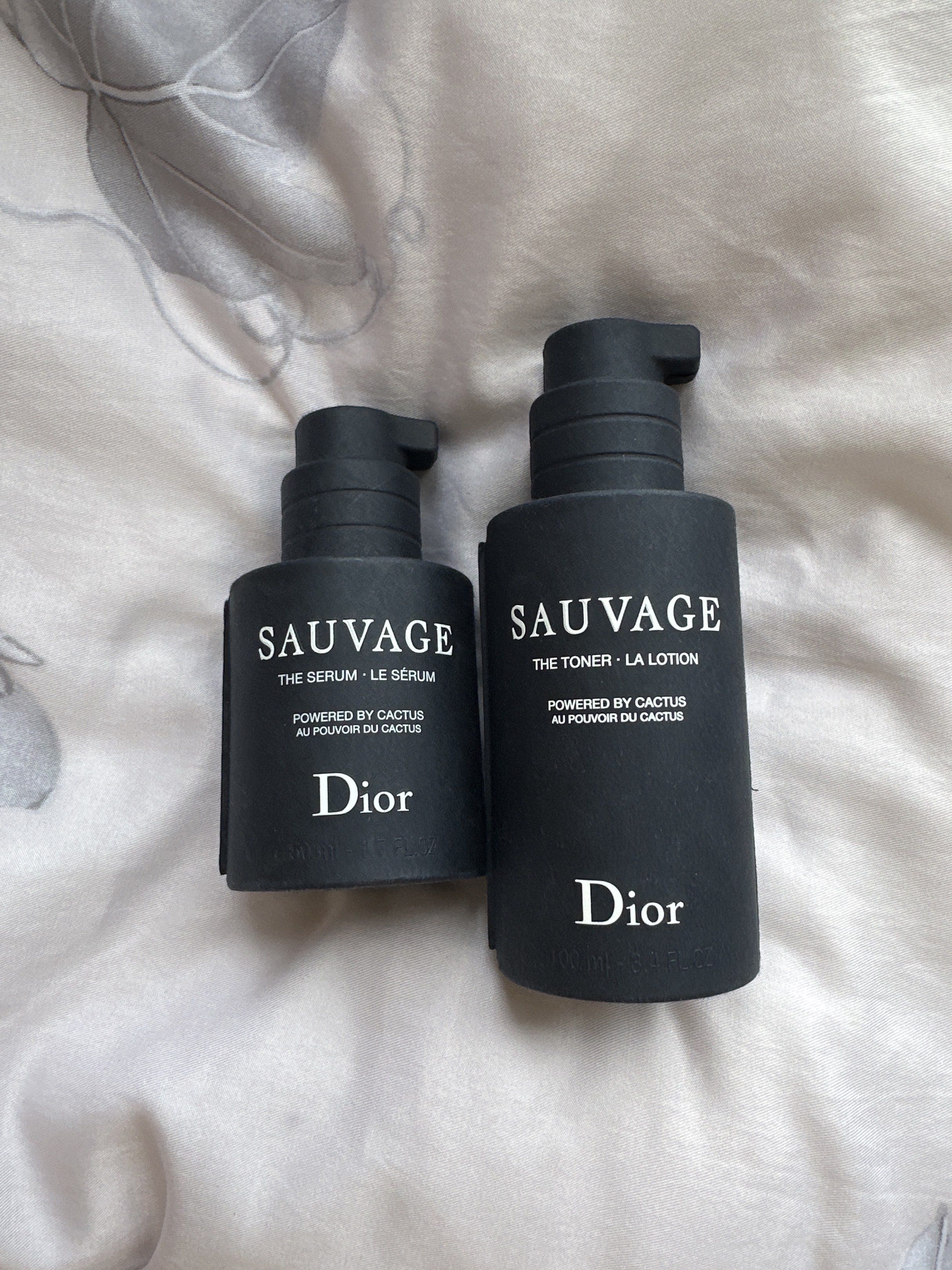 Dior Sauvage Skincare Set (Toner & Serum), Beauty & Personal Care, Face ...