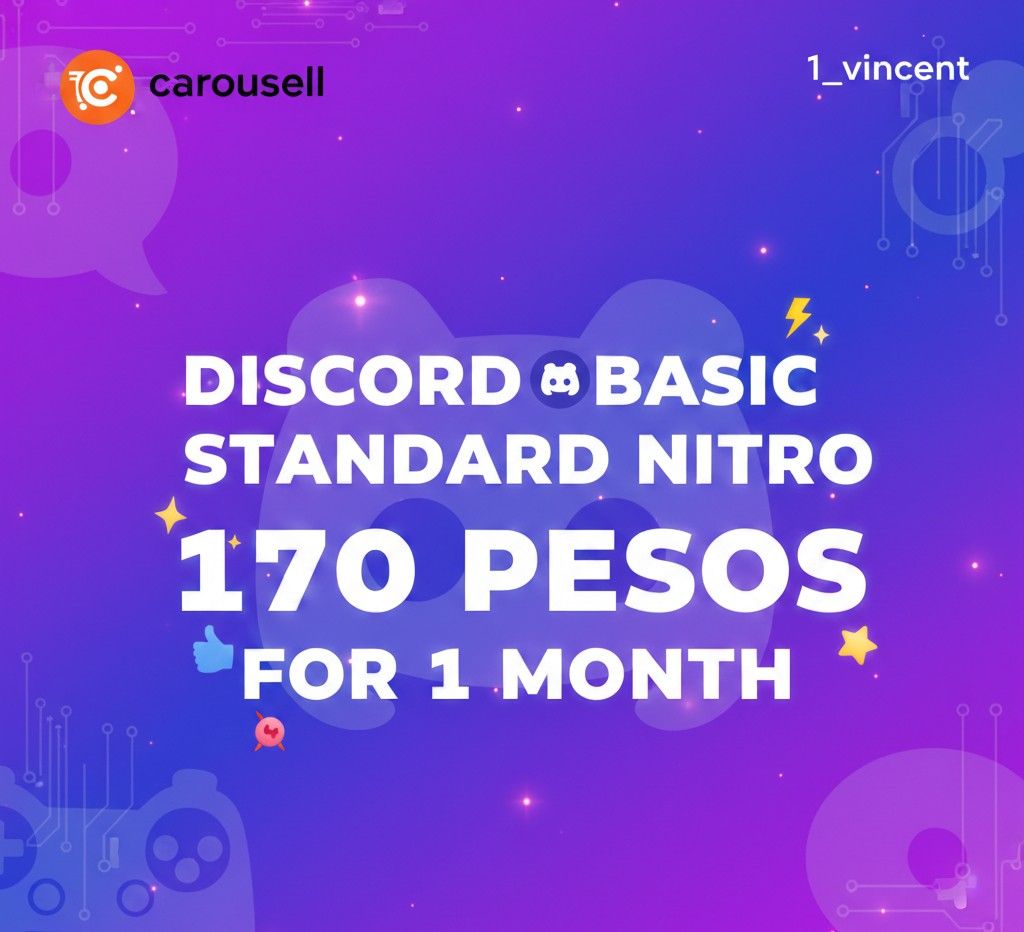 Discord Basic Standard Nitro - 1 Month, Video Gaming, Gaming Accessories, In-Game Products on ...