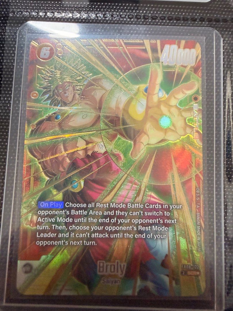 Dragon Ball Super Broly Saiyan Card English version, Hobbies & Toys ...