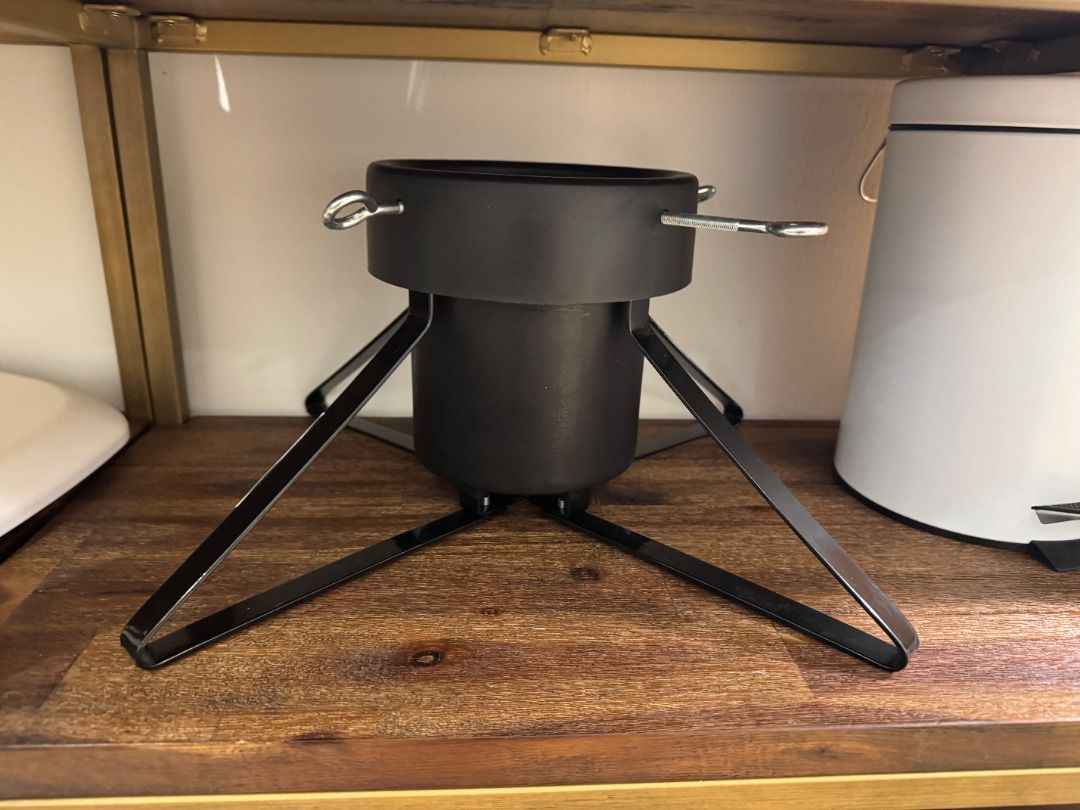Giving Away - Black Metal Christmas Tree Stand, Furniture & Home Living ...