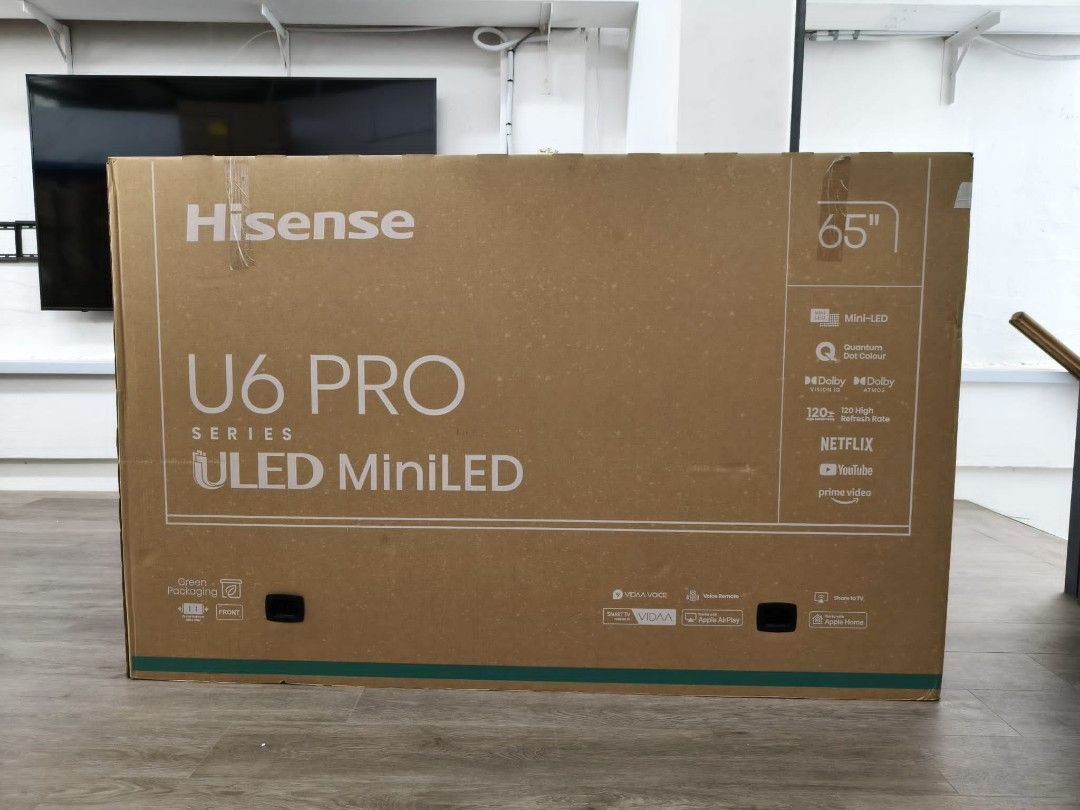 HISENSE 65" U6 PRO ULED MINILED TV 120 Hz 65U6N PRO Display Set One ...