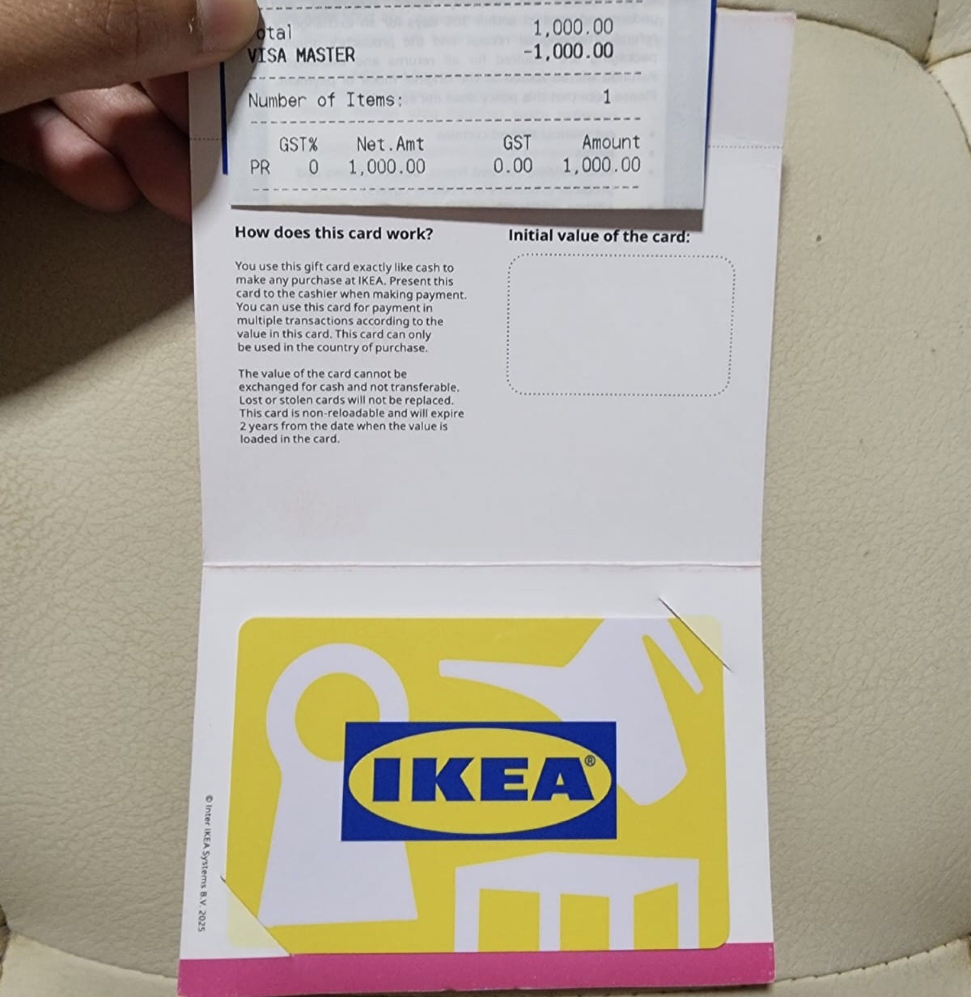 IKEA Gift Card - $1000 Value, Tickets & Vouchers, Store Credits on Carousell