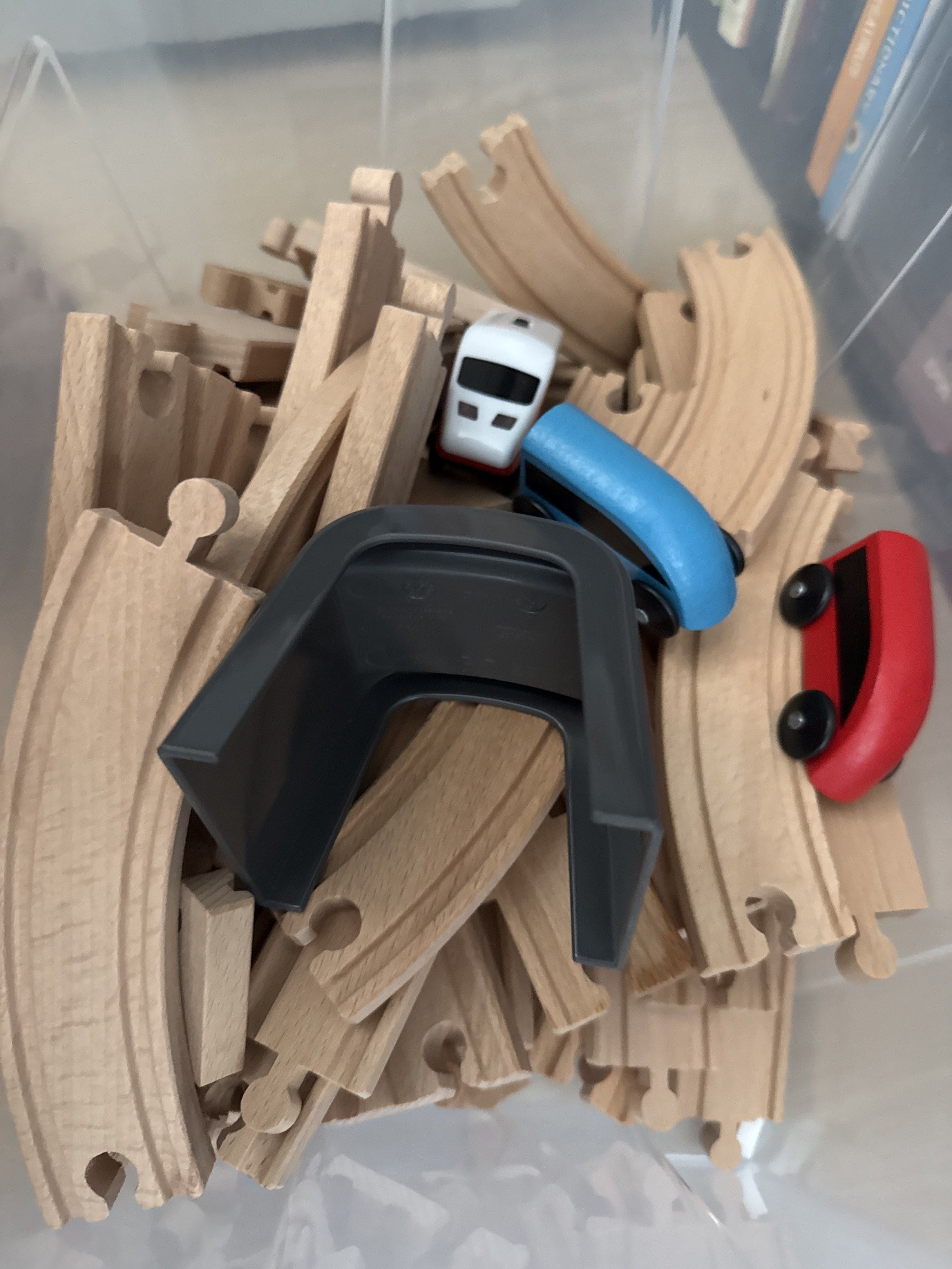 Ikea Wooden Train Track Set with Trains, Hobbies & Toys, Toys & Games ...