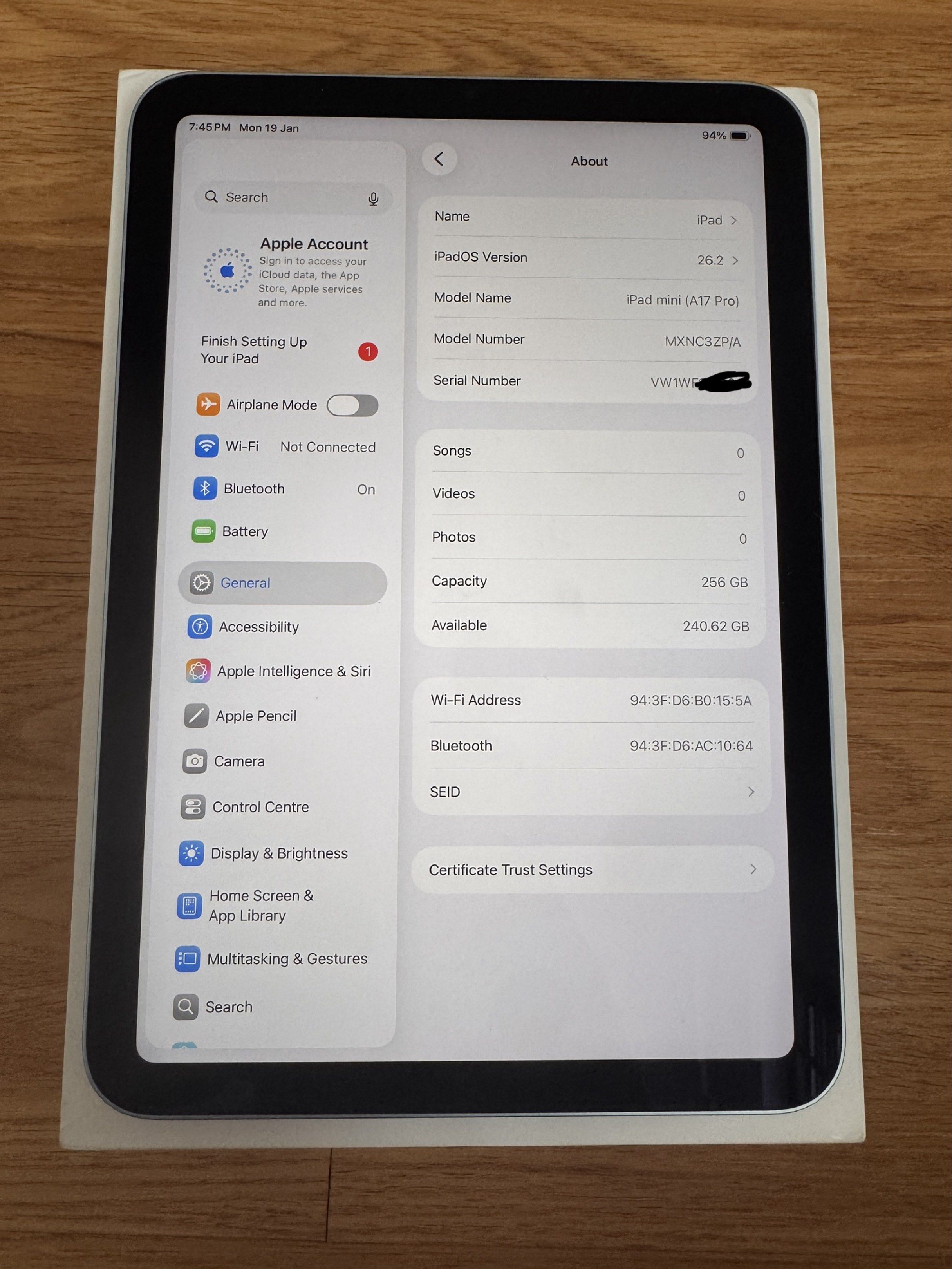 iPad mini (A17 Pro) 8.3" WiFi (2024) 256GB Blue, Mobile Phones ...