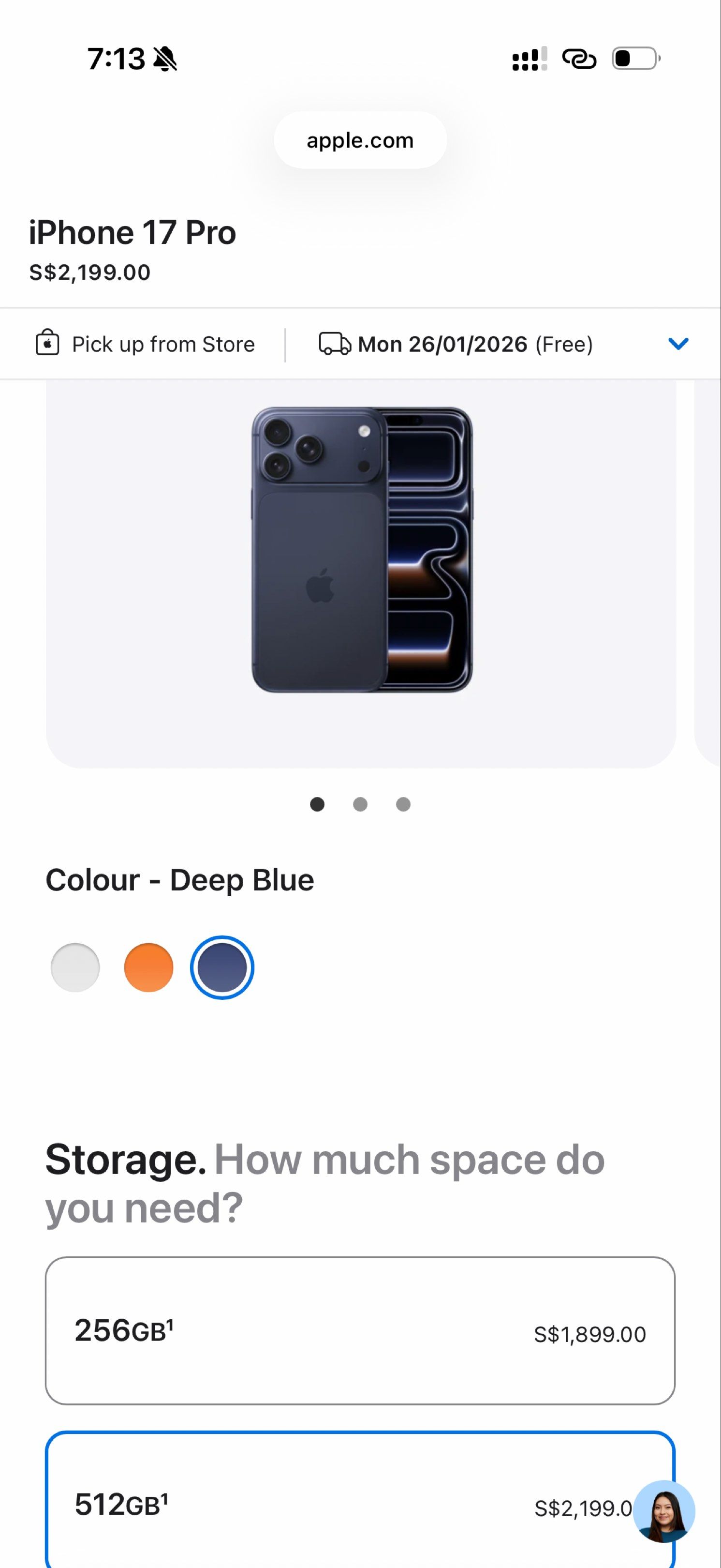 iPhone 17 Pro Max Deep Blue 512GB, Mobile Phones & Gadgets, Mobile ...