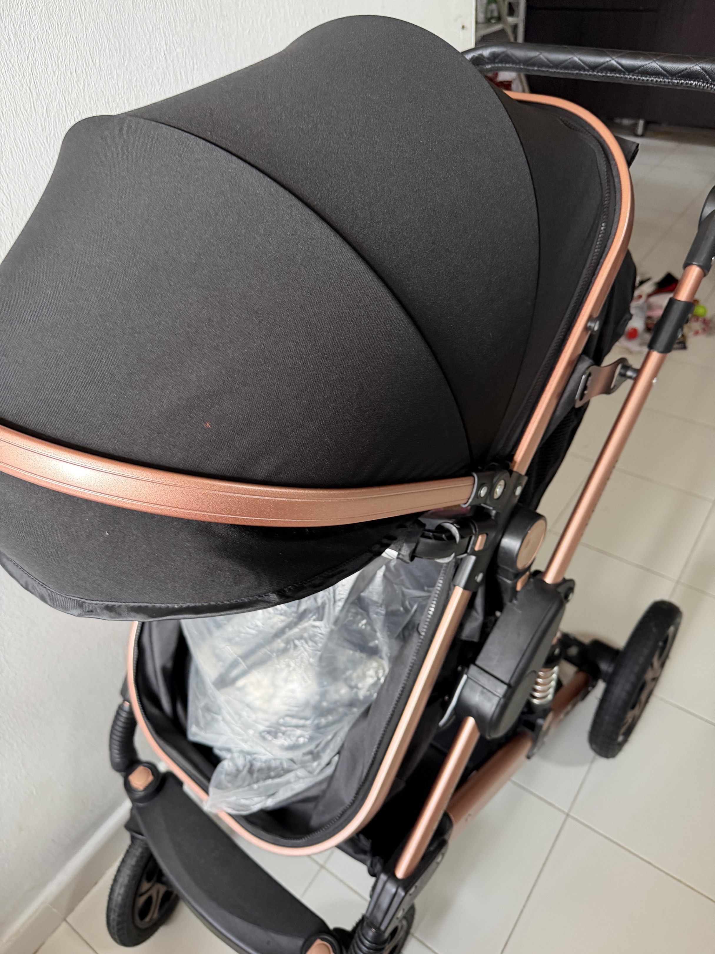 Kesser Stroller - Black and Rose Gold, Babies & Kids, Going Out ...