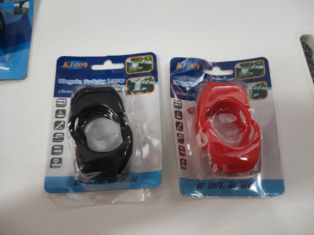 KJ-009 Bicycle Safety Lights - Black and Red, Sports Equipment ...