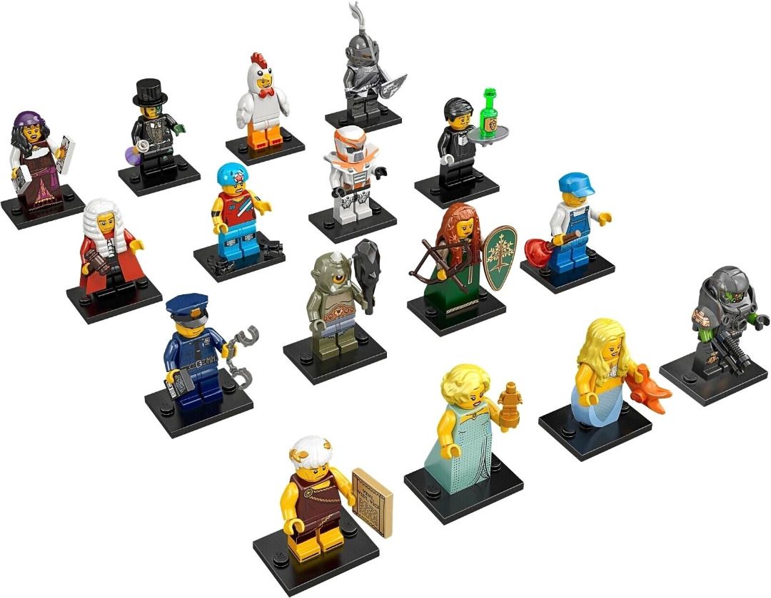 Lego Series 9 Minifigs Full Set Minifigures Forest Maiden Heroic Knight ...