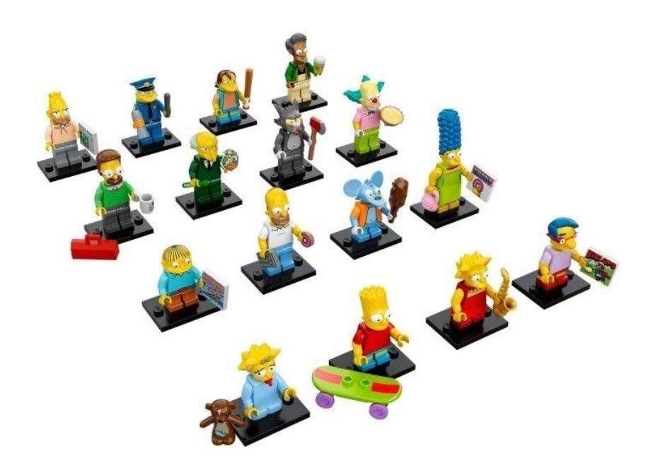 Lego The Simpsons Series 1 Minifigs Full Set Minifigures Maggie Bart ...