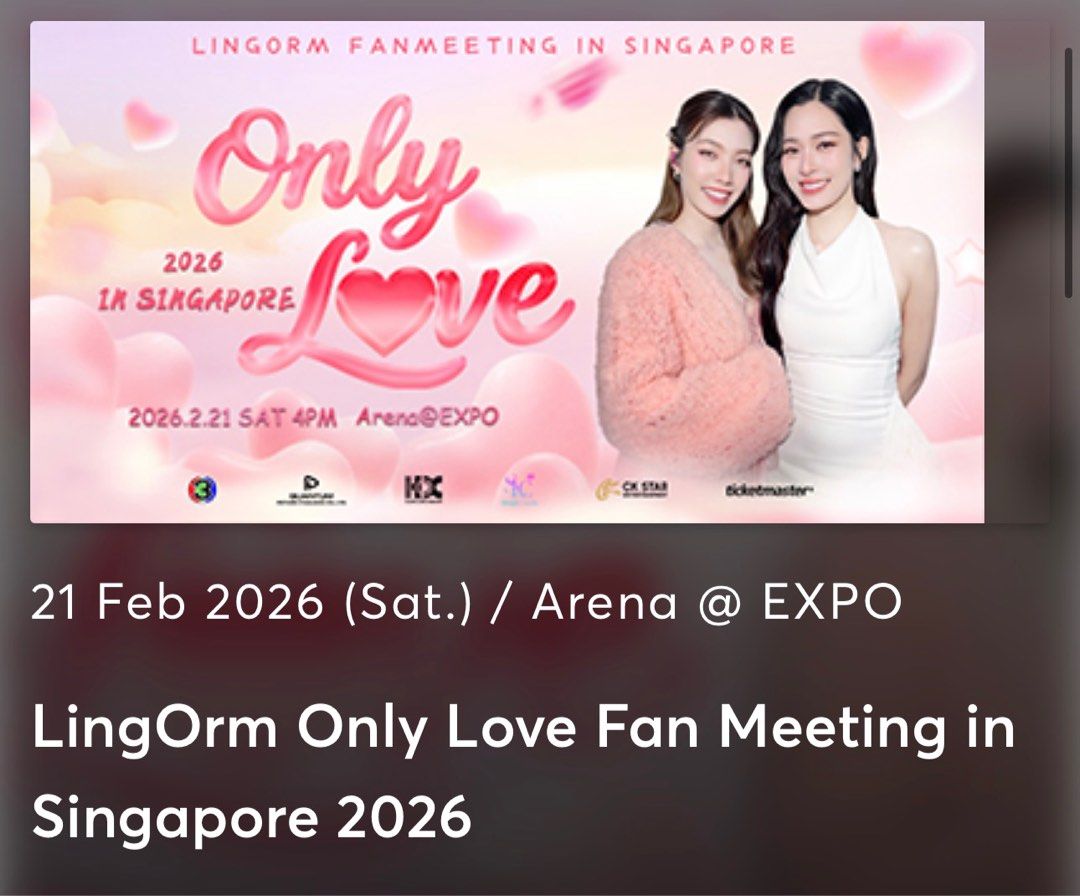 [BELOW COST]Lingorm Only Love Fanmeet in Singapore 2026, Tickets ...
