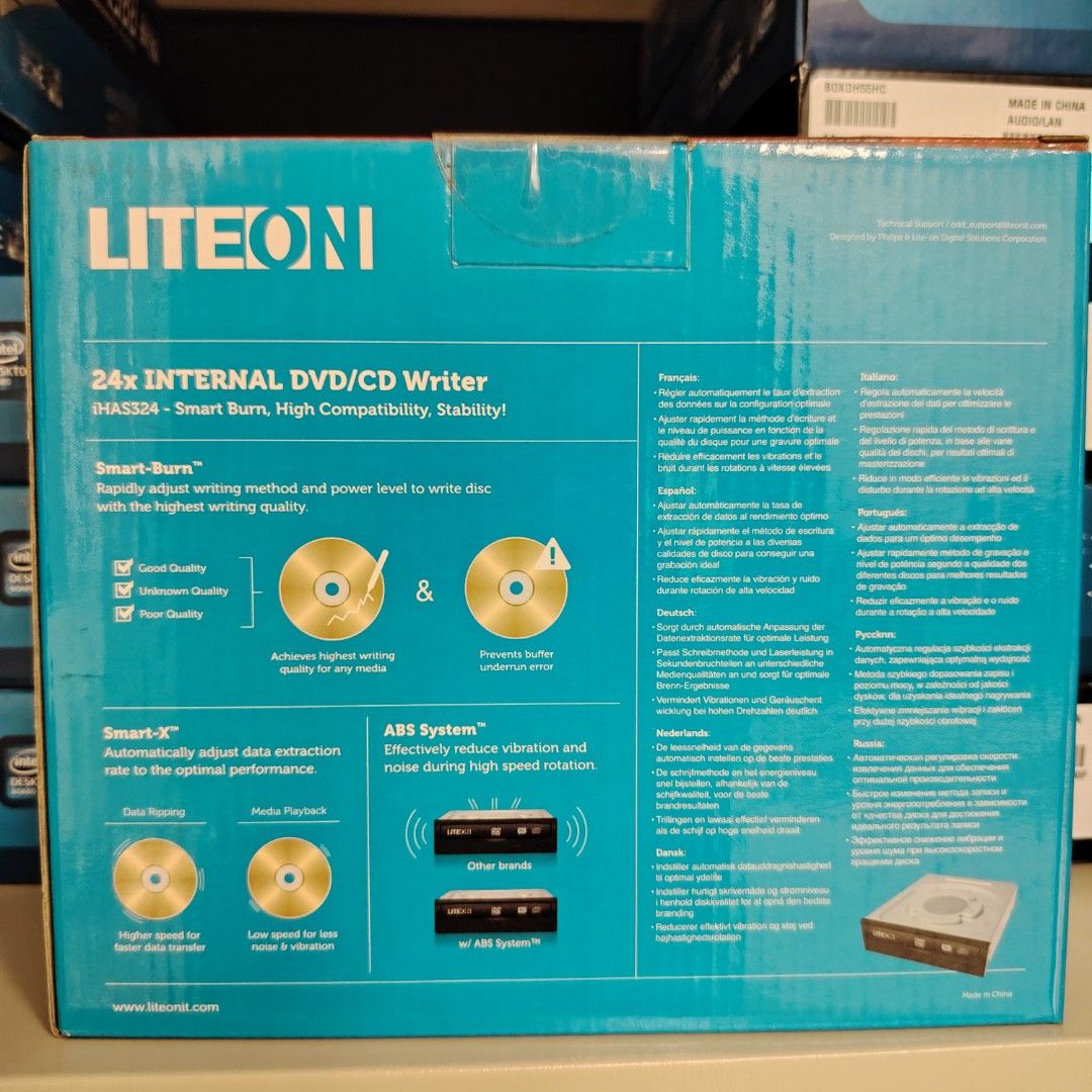 LiteOn 24x Internal DVD/CD Writer iHAS324, Hobbies & Toys, Music ...