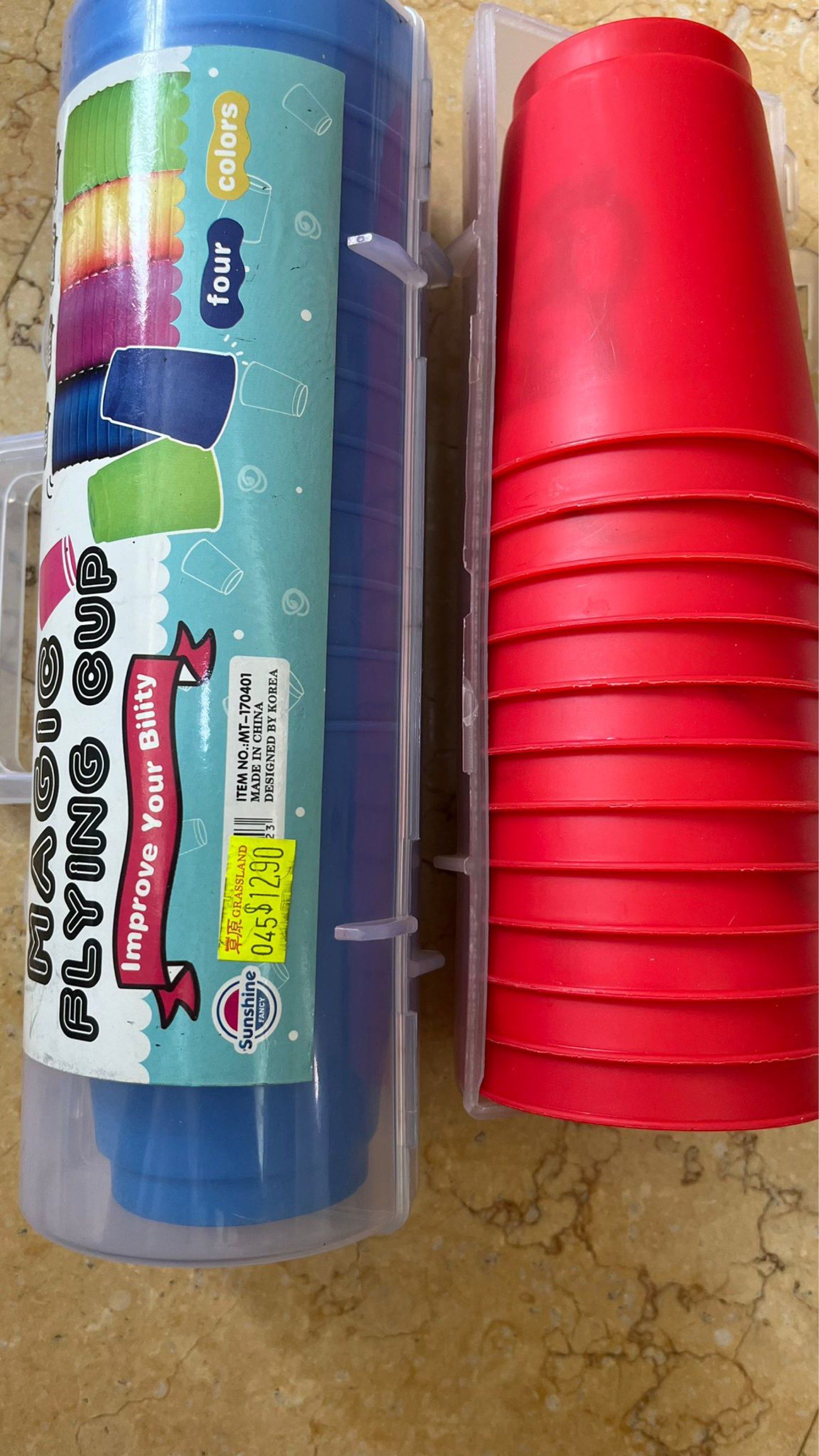 Magic Flying Cup Stacking Cups - 4 Colors, Hobbies & Toys, Toys & Games ...