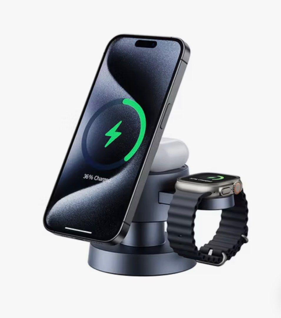 Magnetic 4-in-1 Wireless Charger Nightstand, Mobile Phones & Gadgets ...