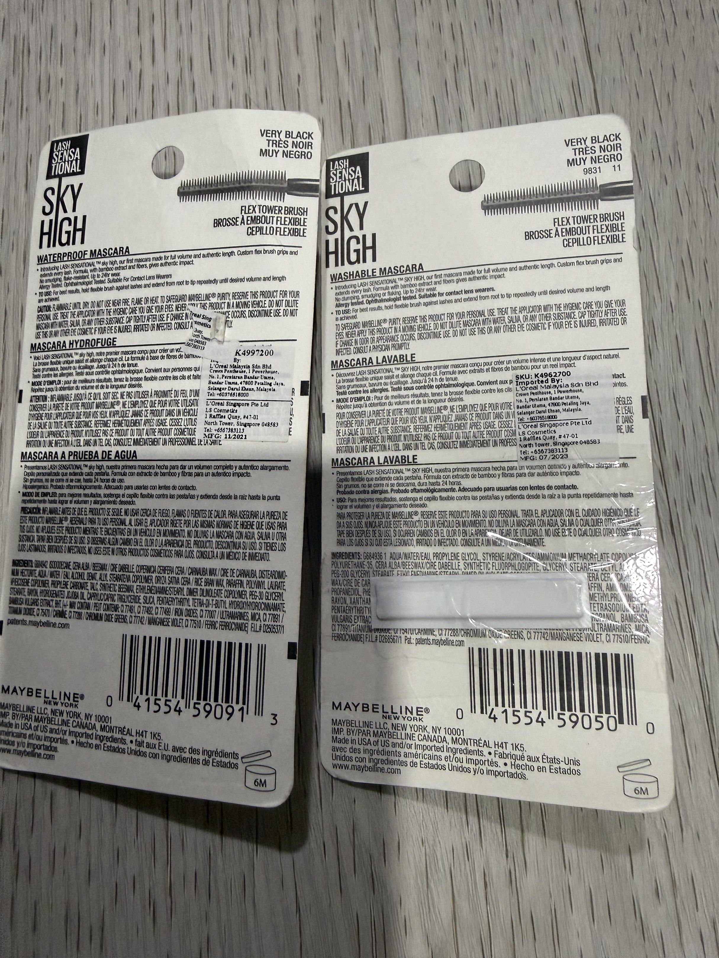 Maybelline Lash Sensational Sky High Mascara - Waterproof, Beauty ...