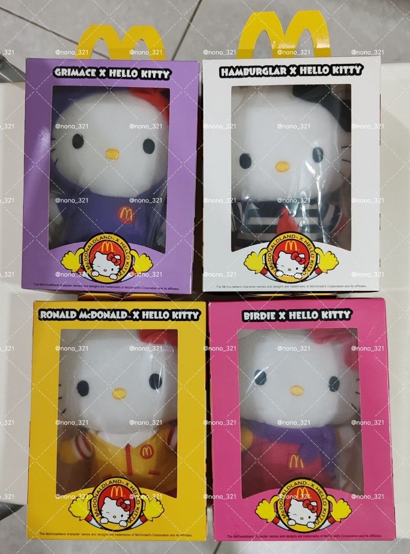 Mcd x Hello Kitty Characters Plushie 1 set, Hobbies & Toys, Toys ...