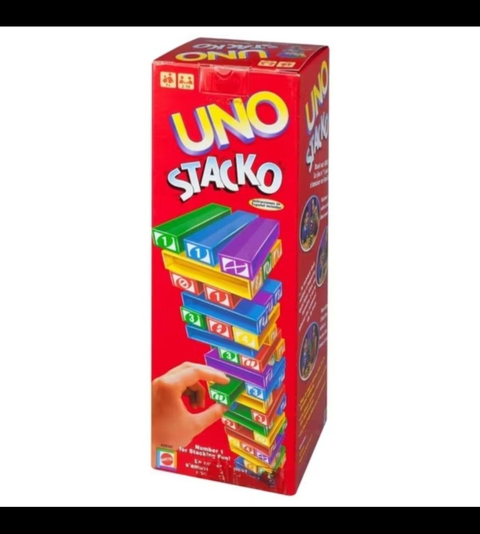 Mini Uno Stacko Game, Hobbies & Toys, Toys & Games on Carousell