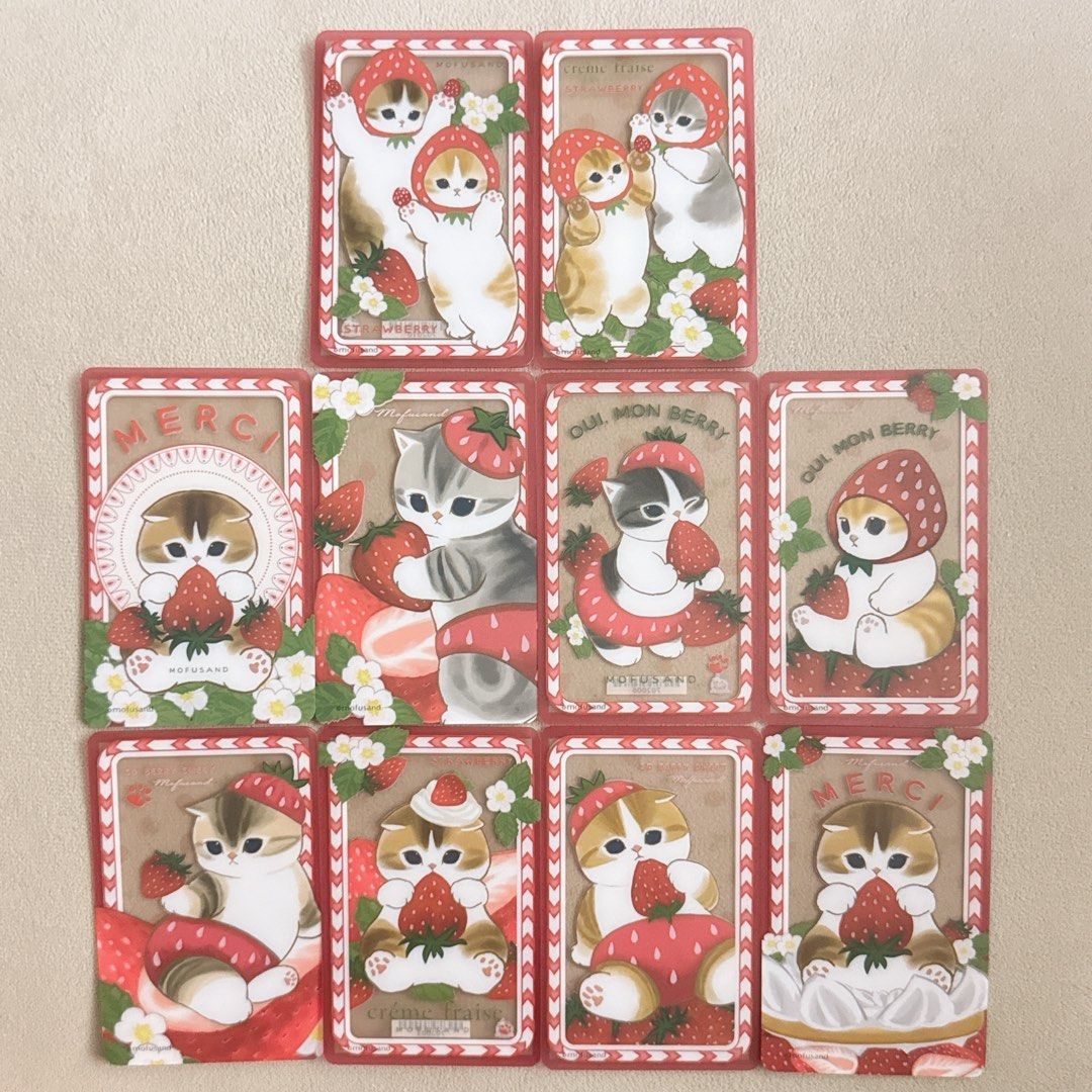 Mofusand Collectible Cards | Créme Fraise Strawberry Series | Berry ...