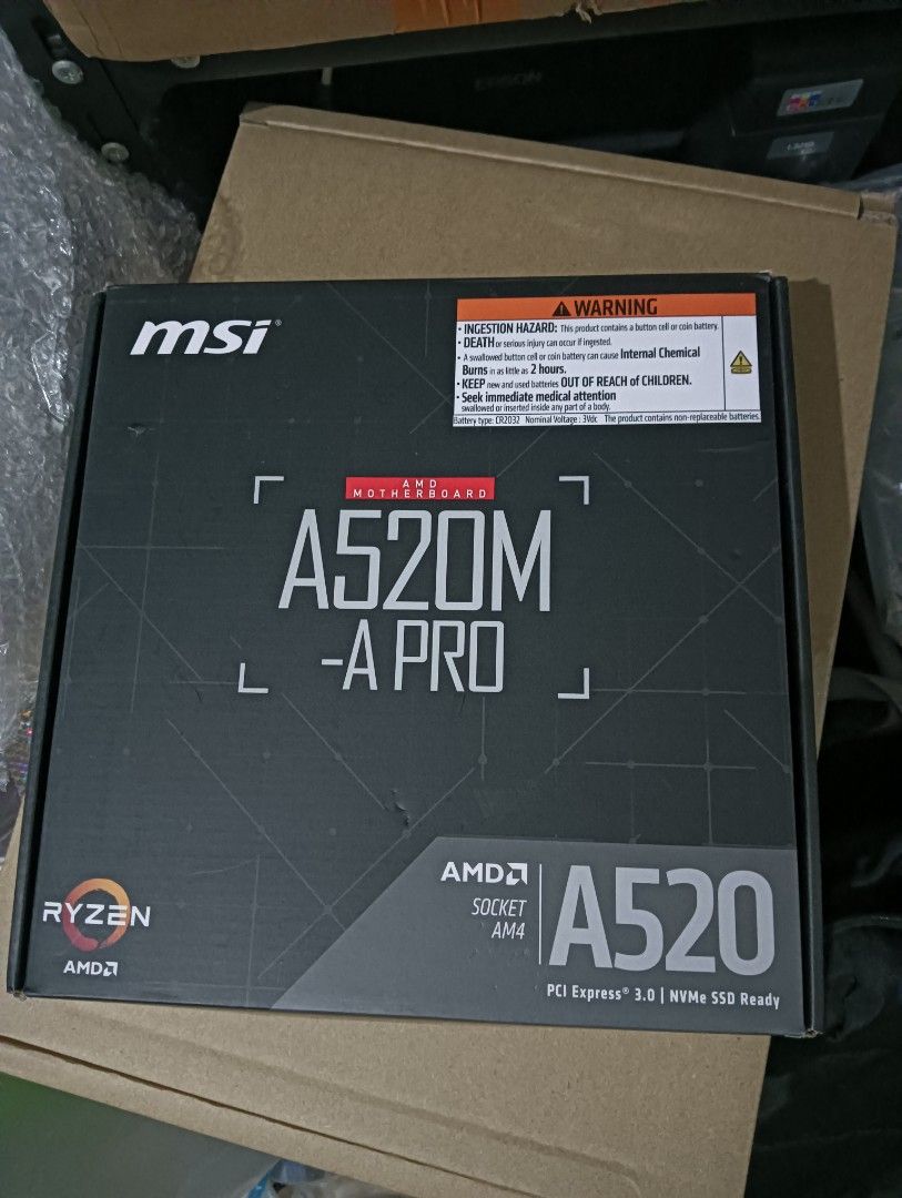 MSI A520M-A PRO Motherboard AM4, Computers & Tech, Parts & Accessories ...