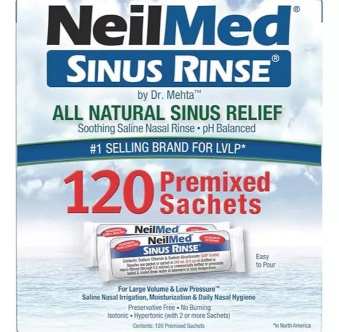 Neilmed SINUS RINSE, 120 Sachets, Health & Nutrition, Medical Supplies ...