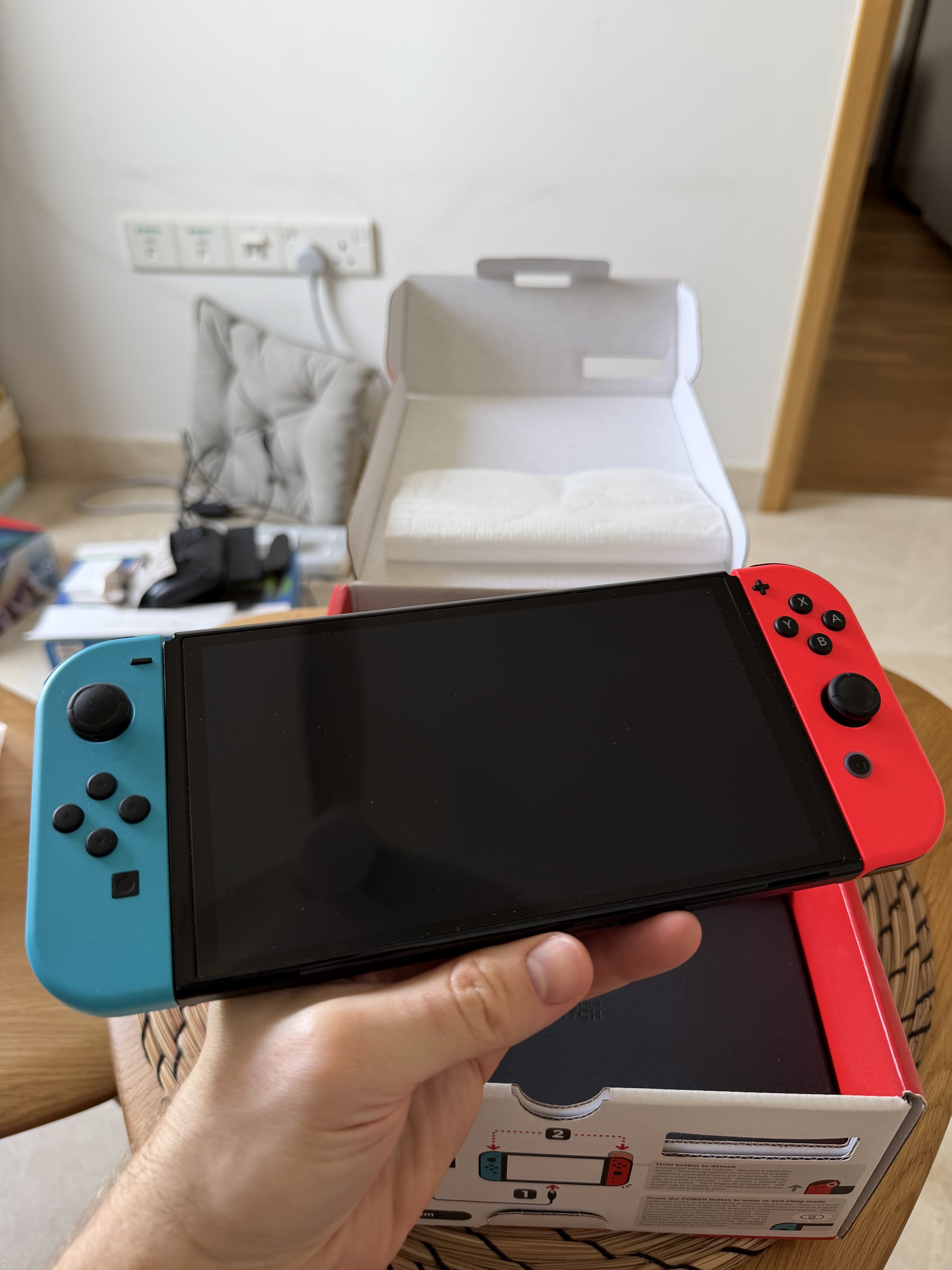 Nintendo Switch OLED Model - Blue/Red Joy-Con, Video Gaming, Video Game ...