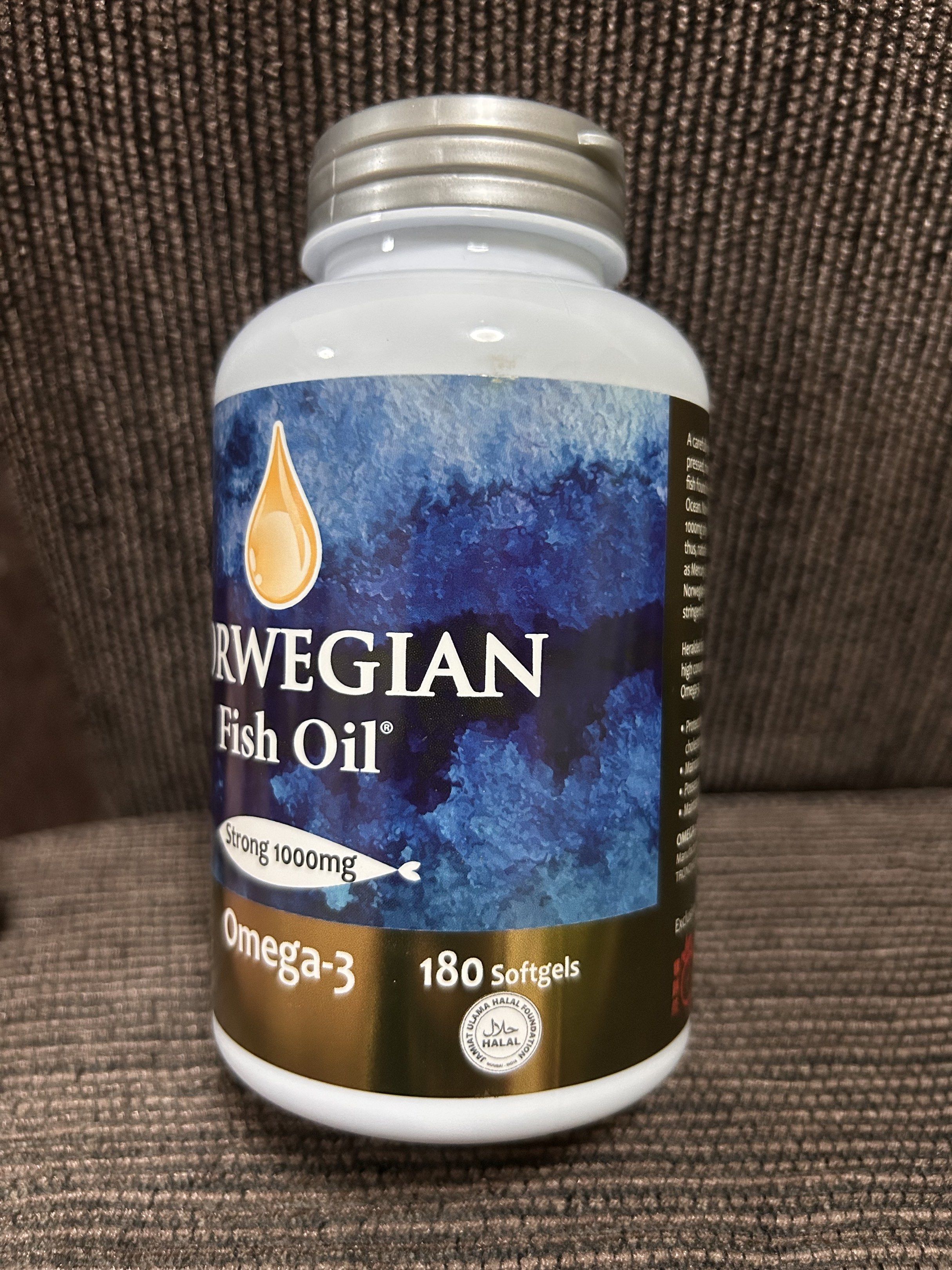Norwegian Fish Oil Omega-3 1000mg 180 soft gels, Health & Nutrition ...