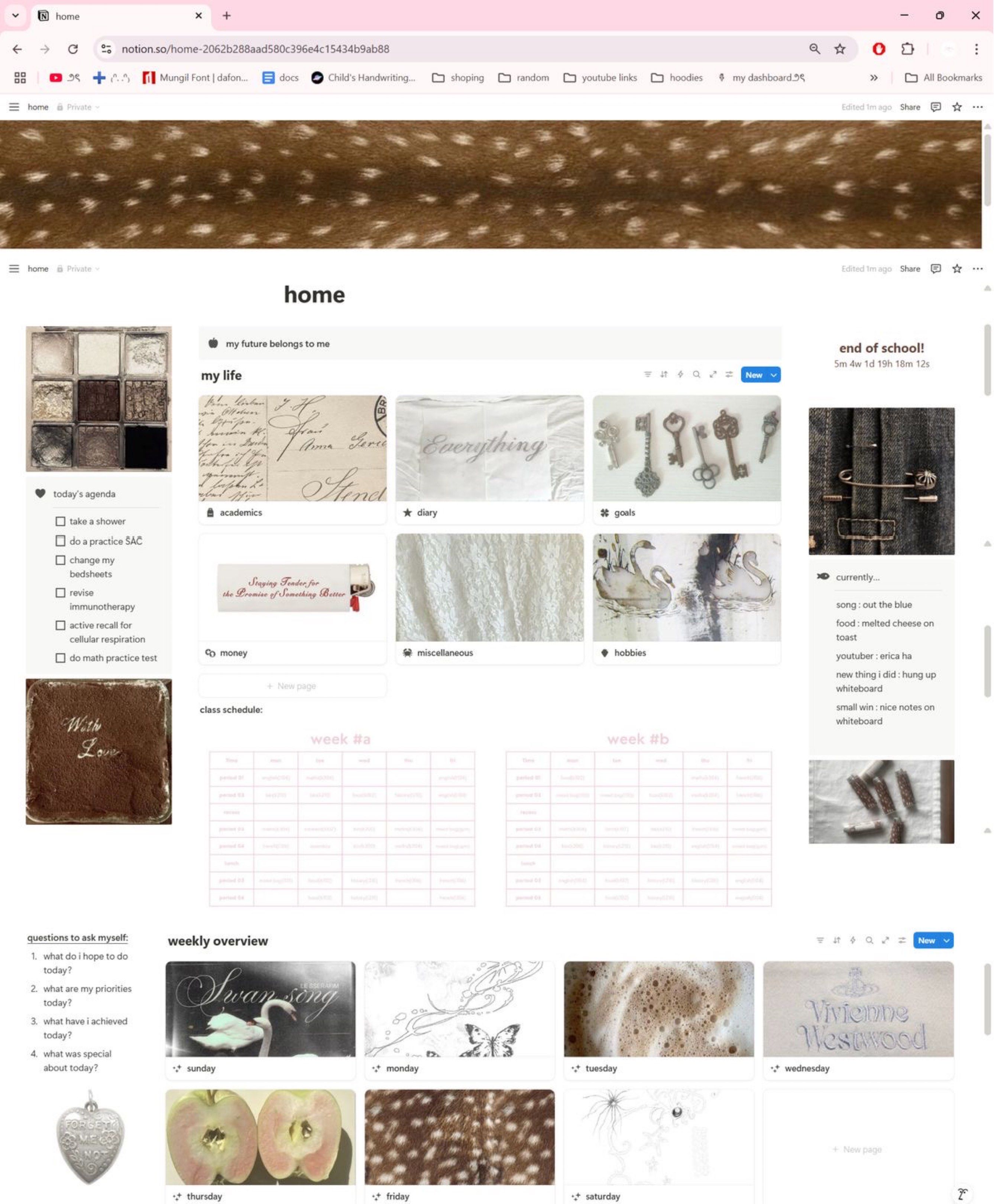notion template customisation / notion teacher 🧸 for school, personal ...