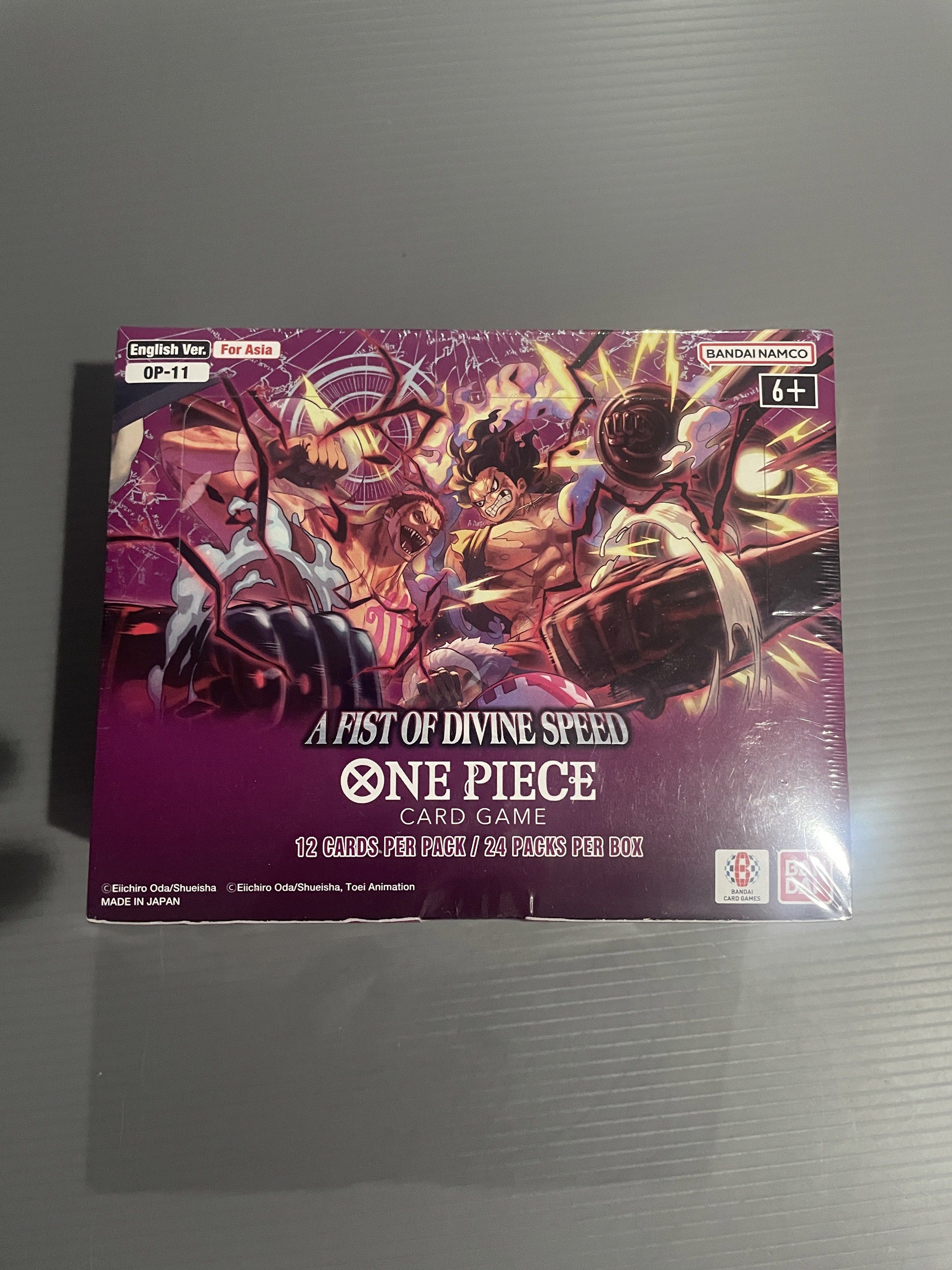One Piece Card Game - OP-11 A Fist of Divine Speed Booster Box, Hobbies ...