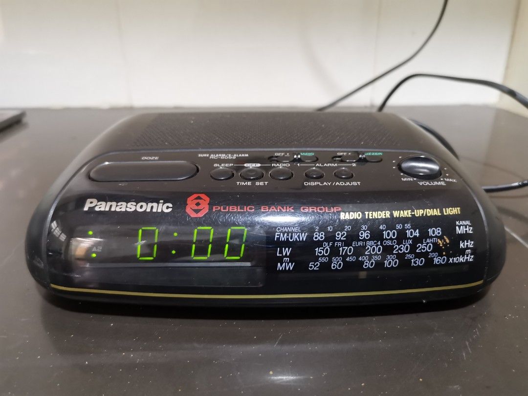 Panasonic Radio Tender Wake-Up Clock, Furniture & Home Living, Home ...