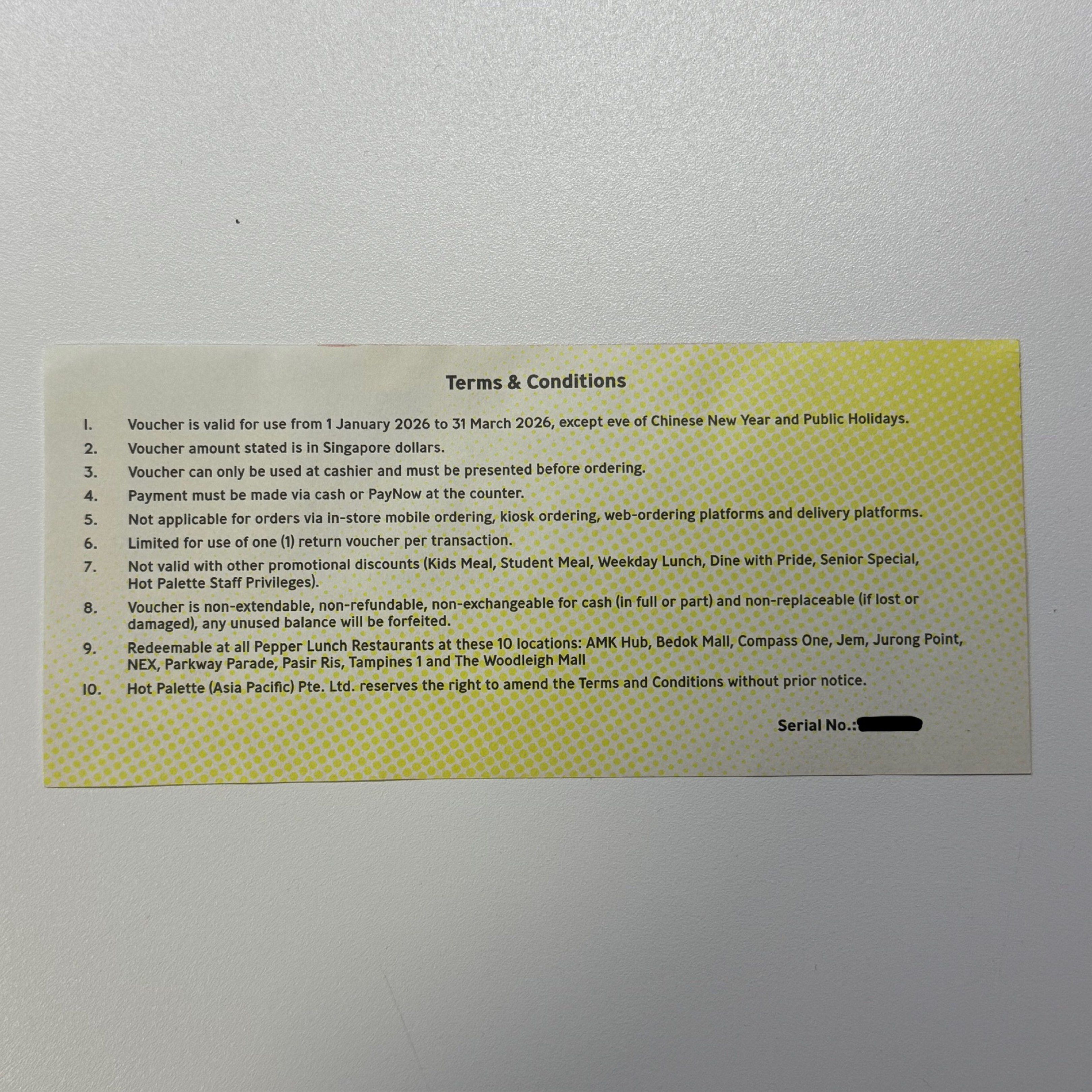 Pepper Lunch vouchers worth $20, Tickets & Vouchers, Vouchers on Carousell