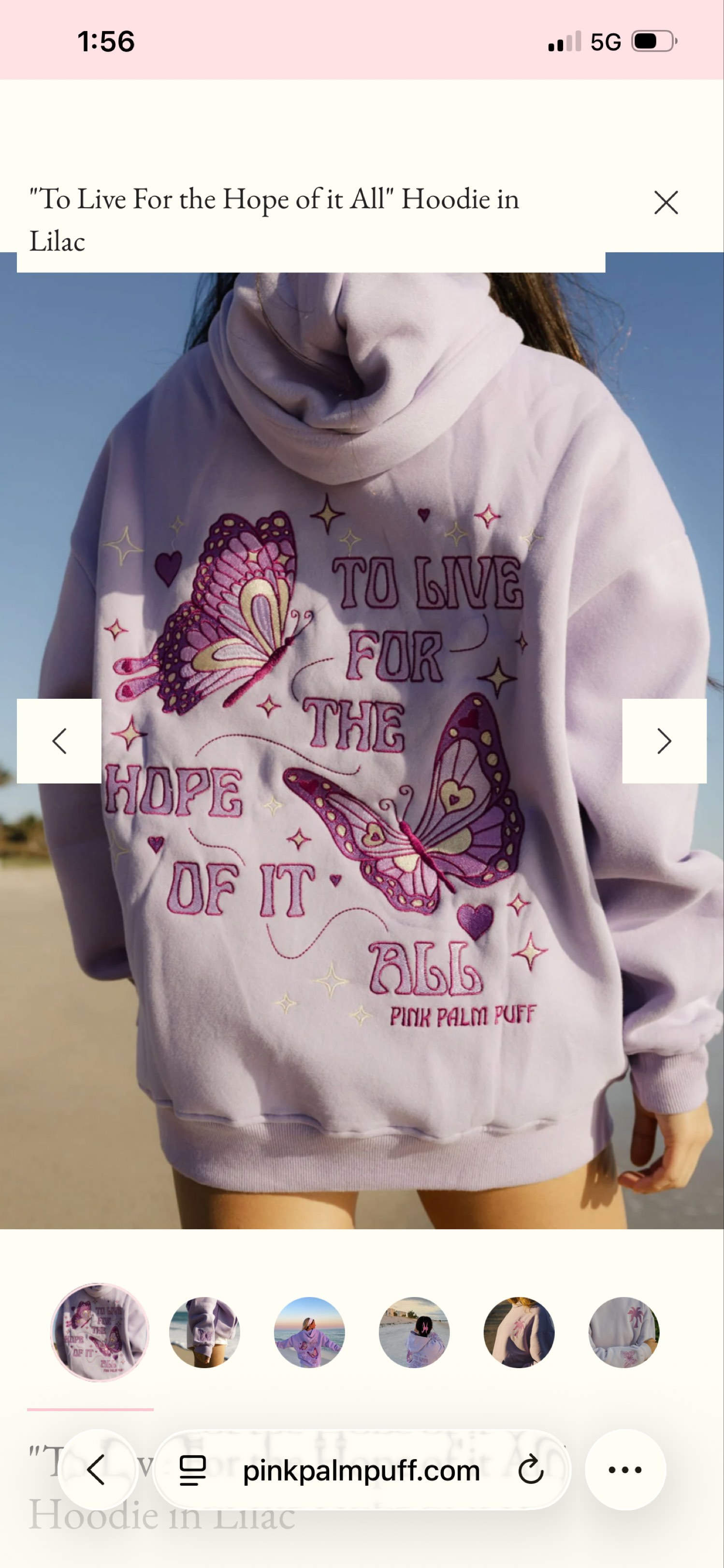 Pink Palm Puff Girls Hoodie - US California brand, Babies & Kids ...