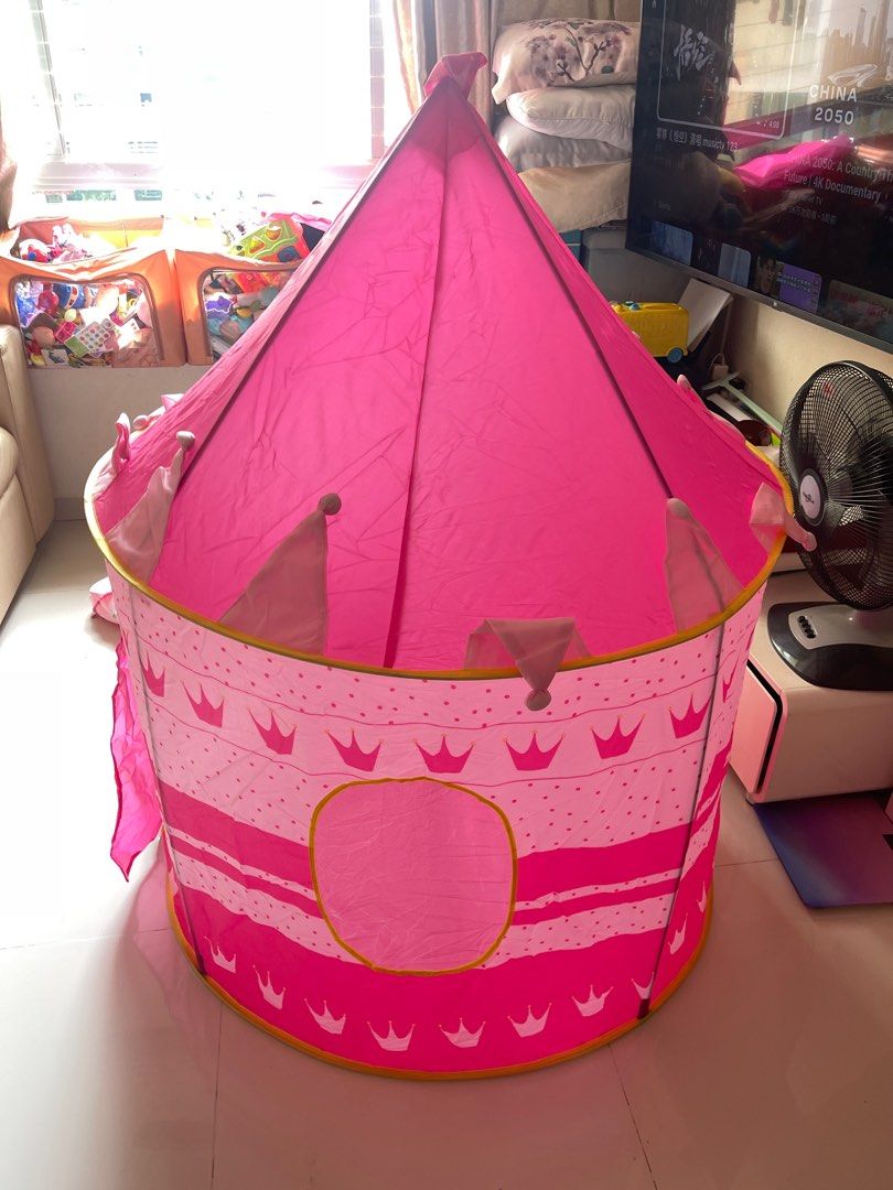 Pink Princess Castle Play Tent, Babies & Kids, Infant Playtime on Carousell