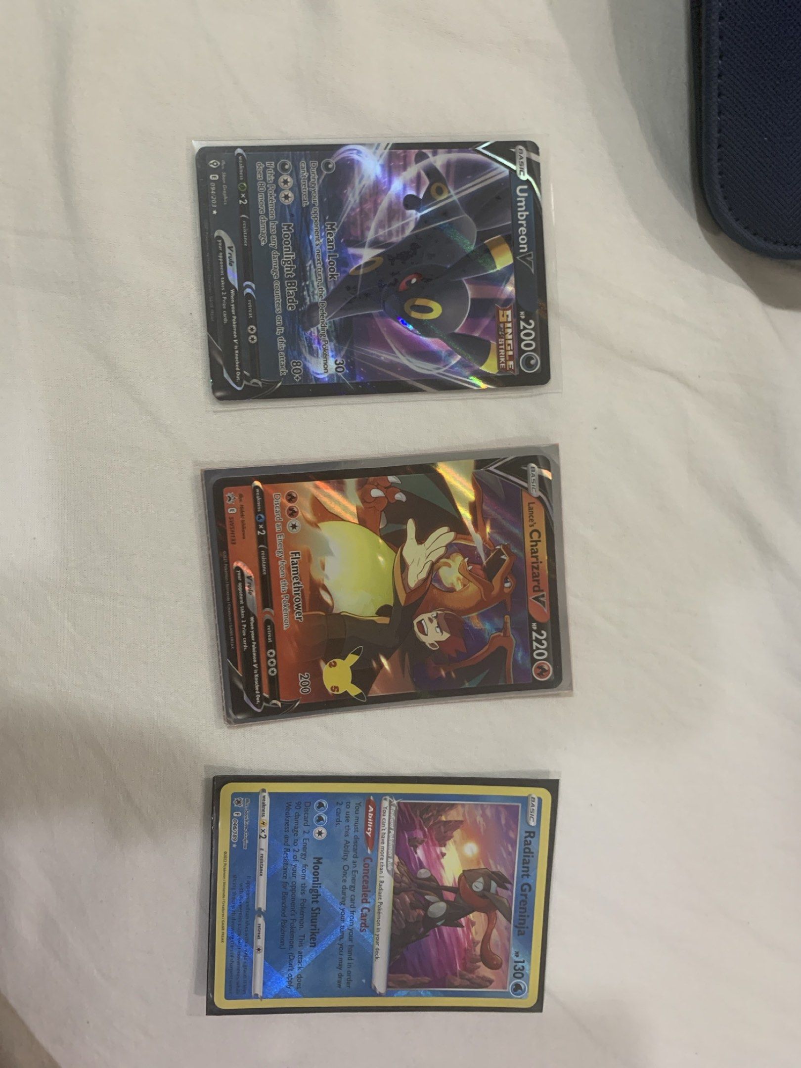 Pokemon Cards - Umbreon V, Charizard V, Radiant Greninja, Hobbies ...