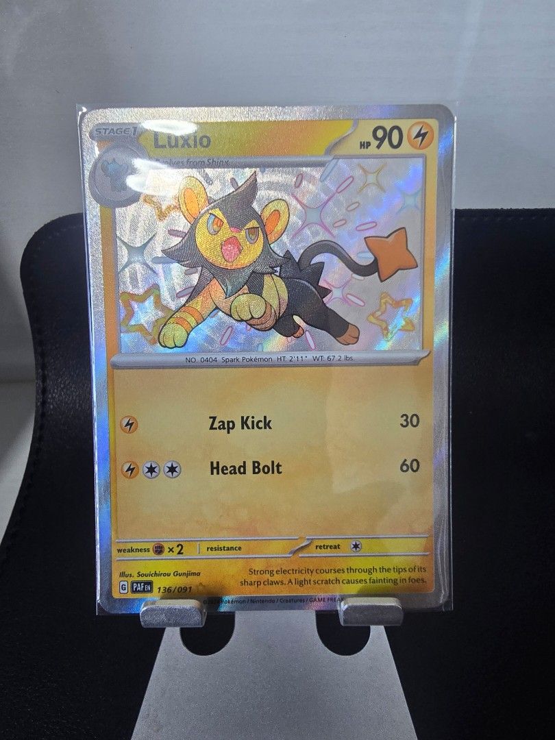 Pokemon TCG Luxio Shiny Rare, Hobbies & Toys, Toys & Games on Carousell