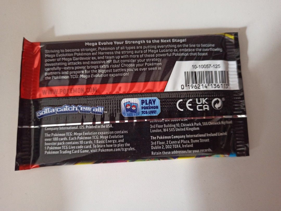 Pokemon TCG Mega Evolution Booster Pack, Hobbies & Toys, Toys & Games ...